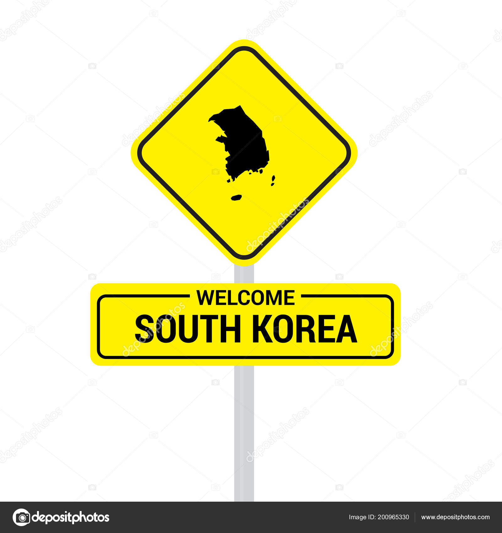South Korea Traffic Signs Board Design Vector Stock Vector by ...