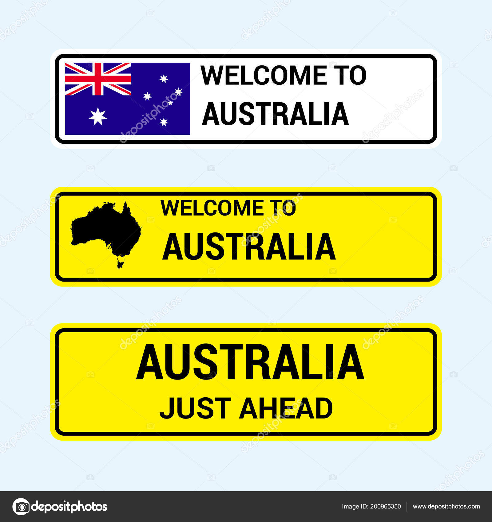 Australia Traffic Signs Board Design Vector Stock Vector by ©ibrandify ...