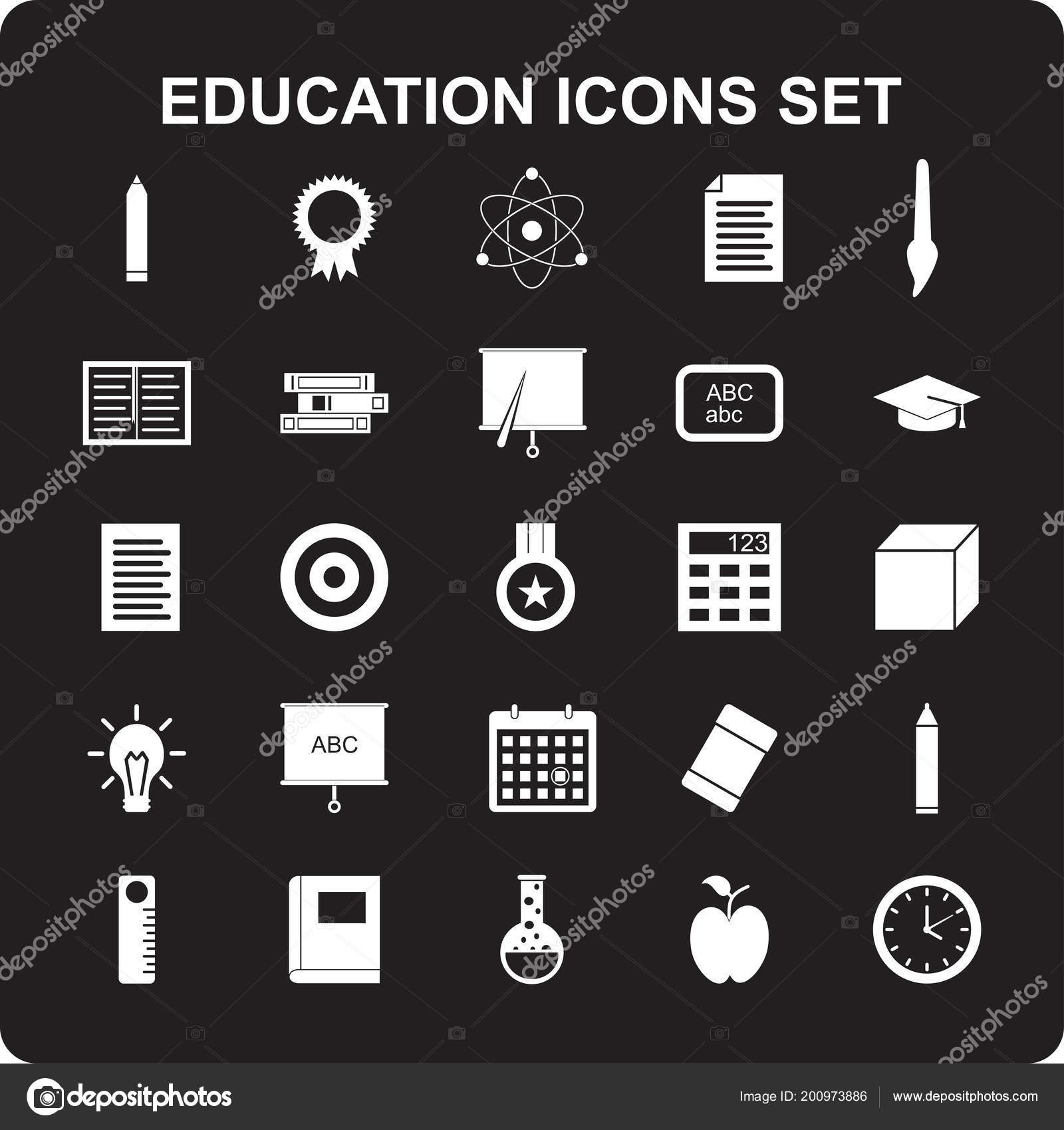 Education Icon Set Vector Stock Vector by ©ibrandify 200973886