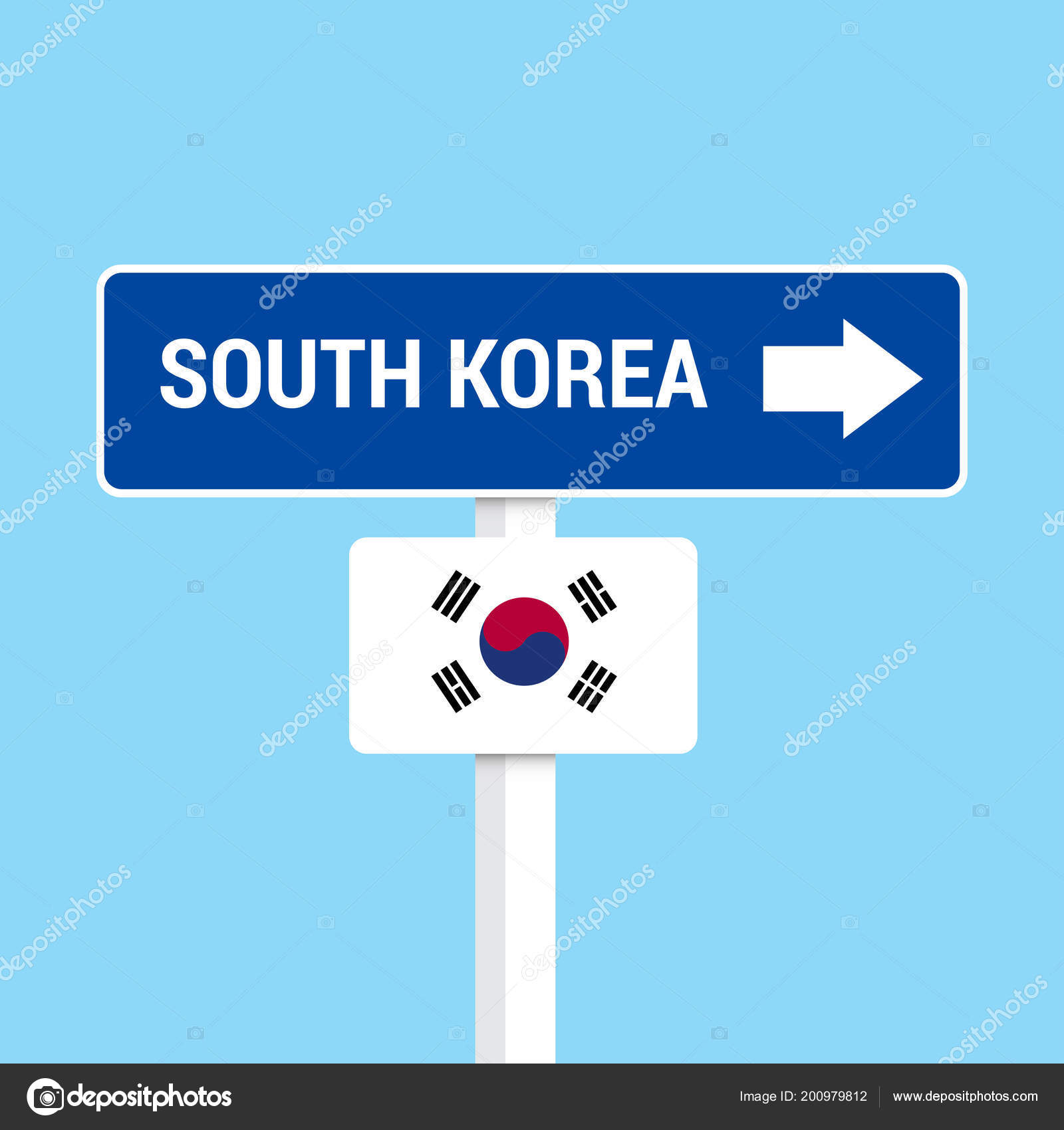 South Korea Traffic Signs Board Design Vector Stock Vector Image by ...