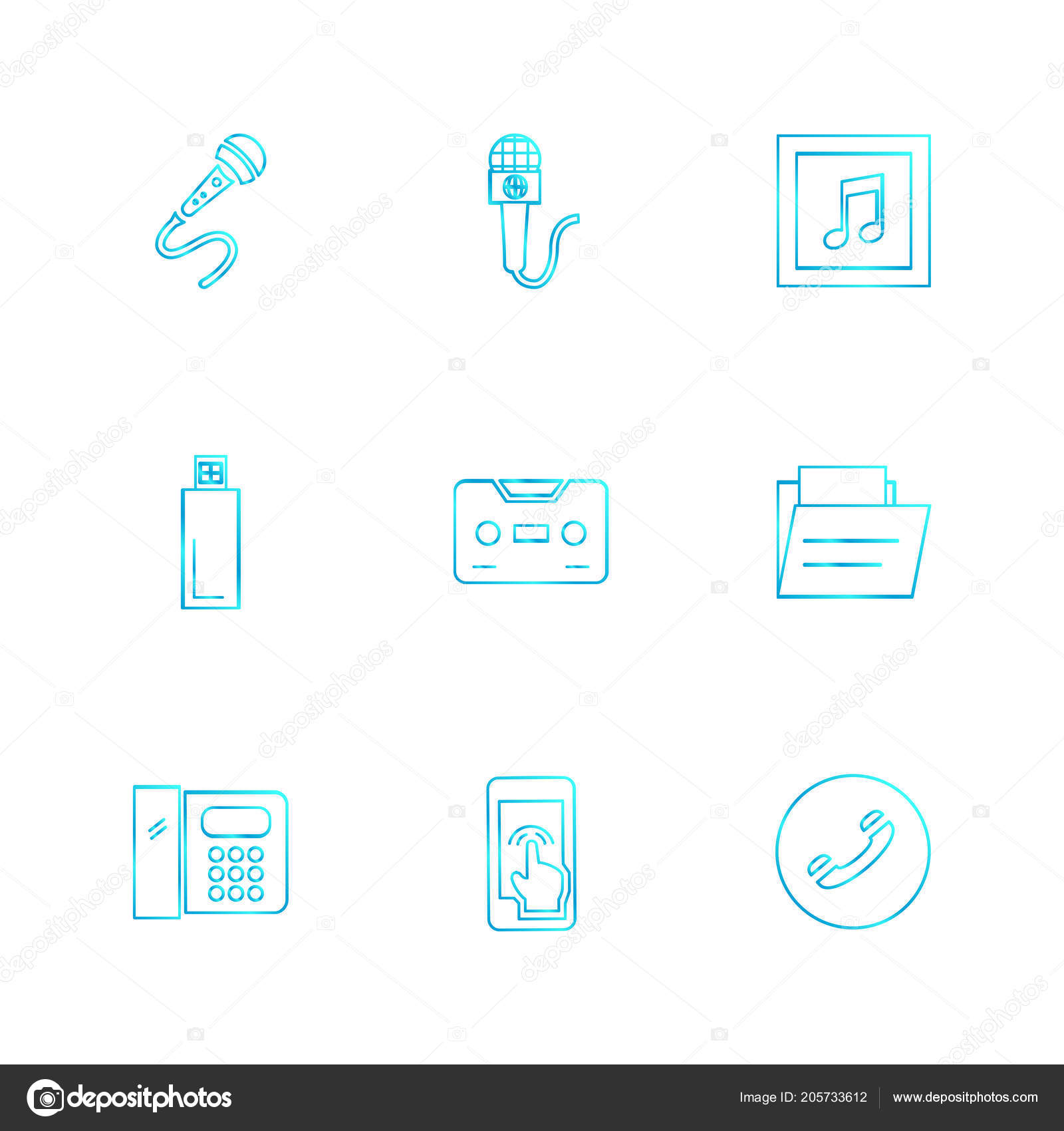 Minimalistic Flat Vector App Icons White Background Stock Vector by ...