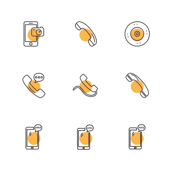 Minimalistic Flat App Icons Isolated White Background Stock Vector by ...