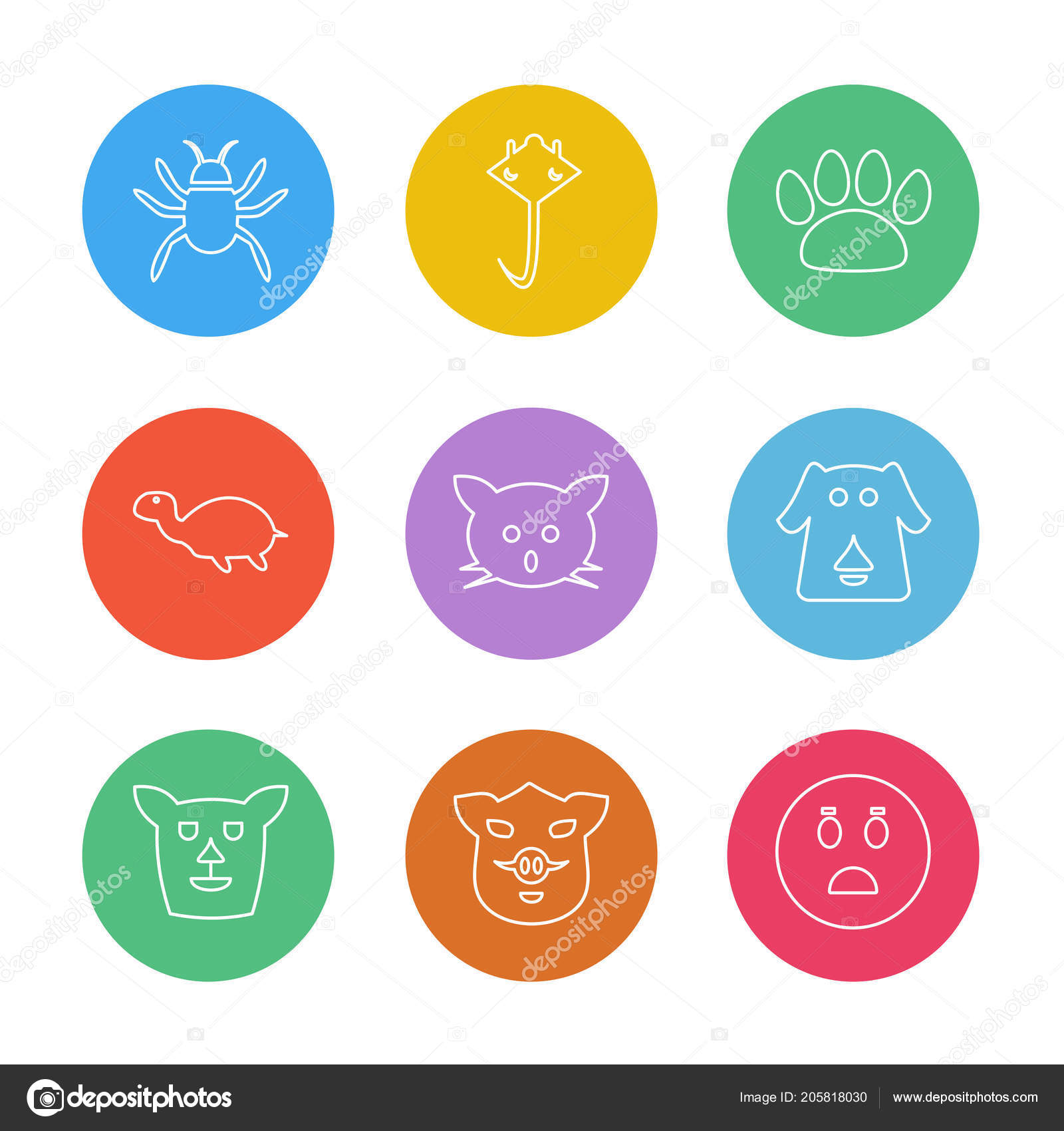 Conjunto Varios Iconos Aplicaciones Temáticas Aislados Sobre Fondo ...