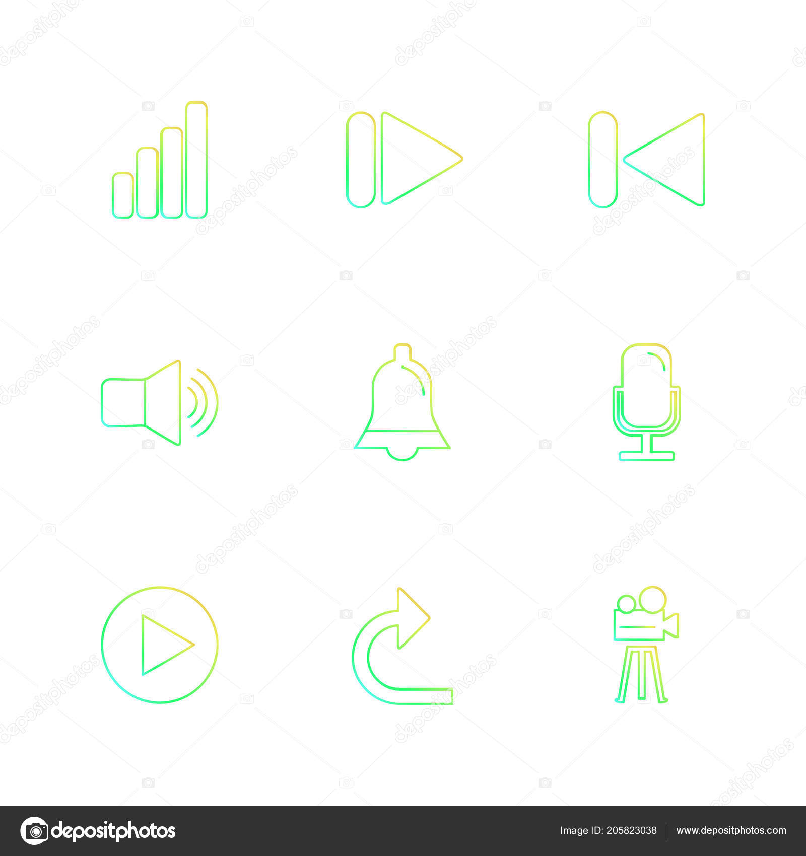 Minimalistic Flat Vector App Icons White Background Stock Vector by ...