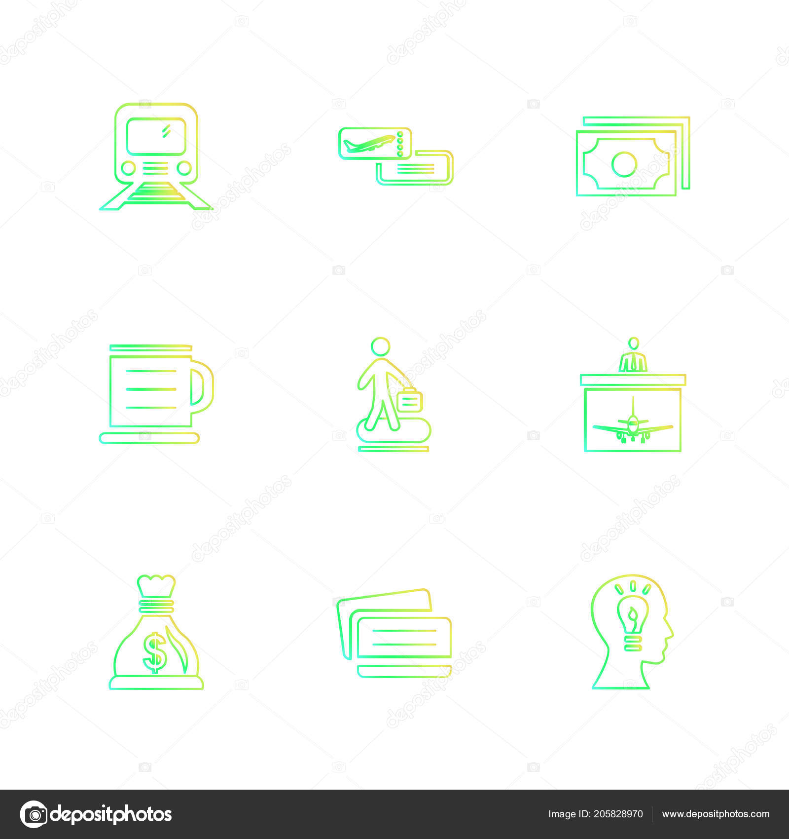 Conjunto Varios Iconos Aplicaciones Temáticas Aislados Sobre Fondo ...