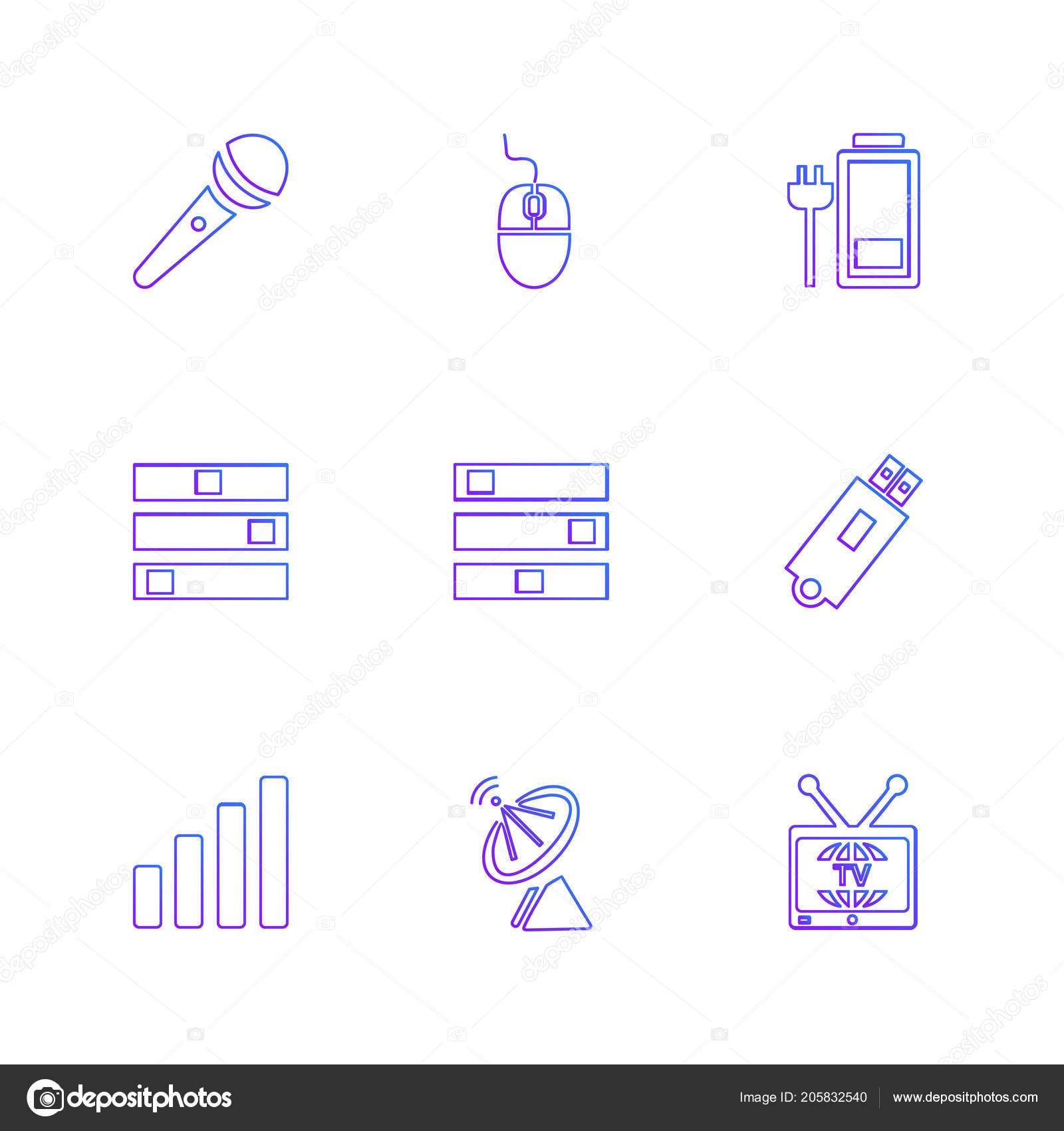 Minimalistic Flat Vector App Icons White Background Stock Vector by ...