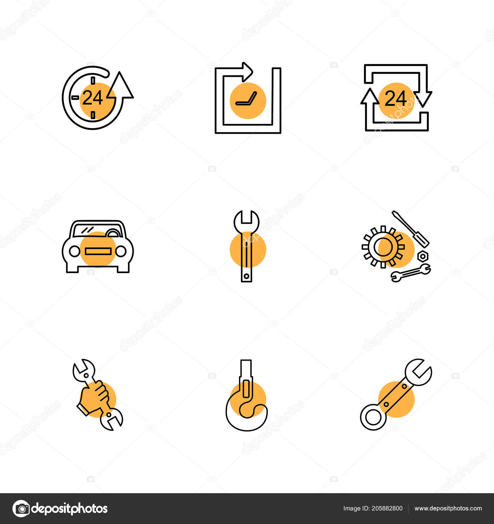Conjunto Varios Iconos Aplicaciones Temáticas Aislados Sobre Fondo ...