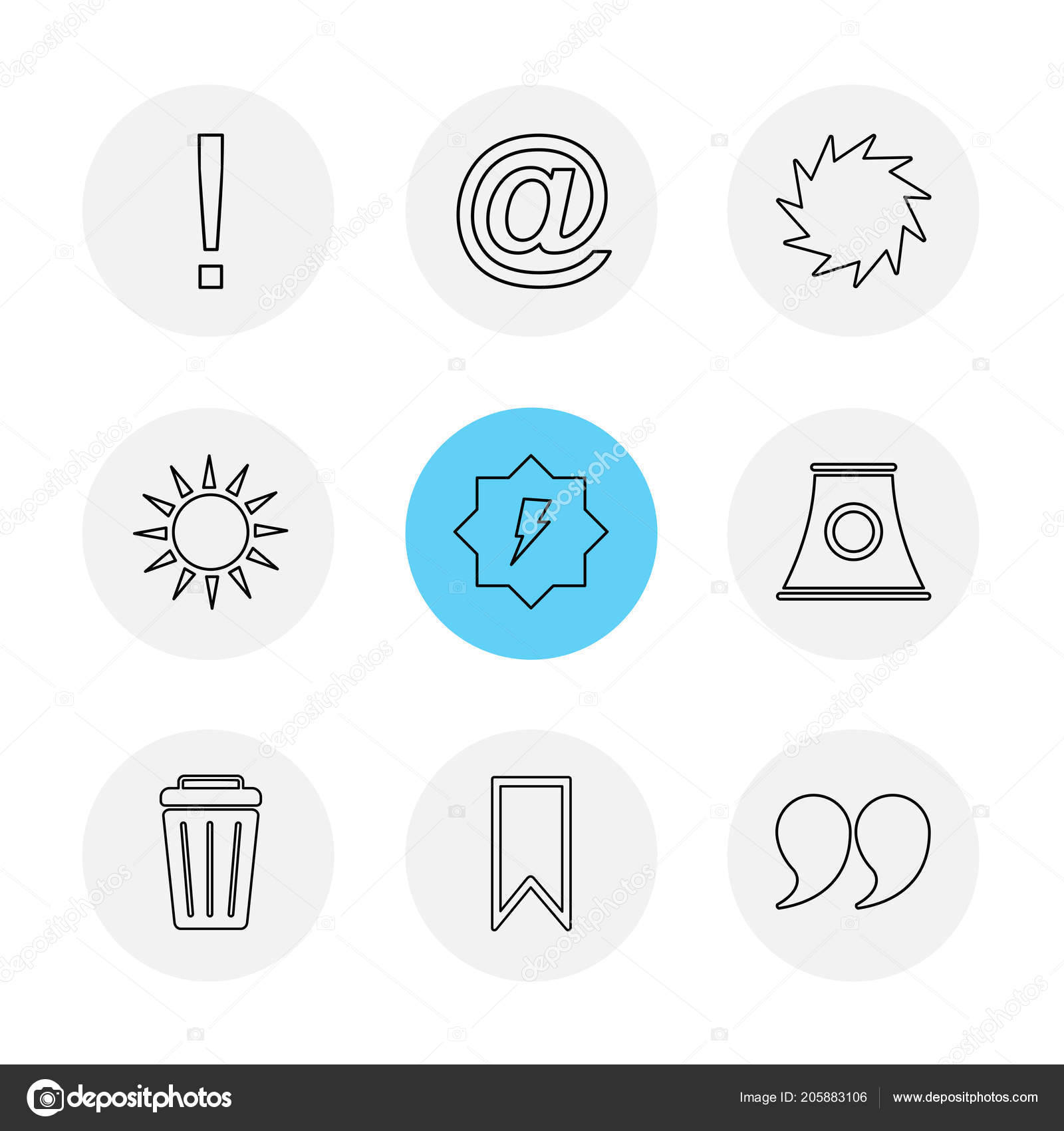 Conjunto Varios Iconos Aplicaciones Temáticas Aislados Sobre Fondo ...