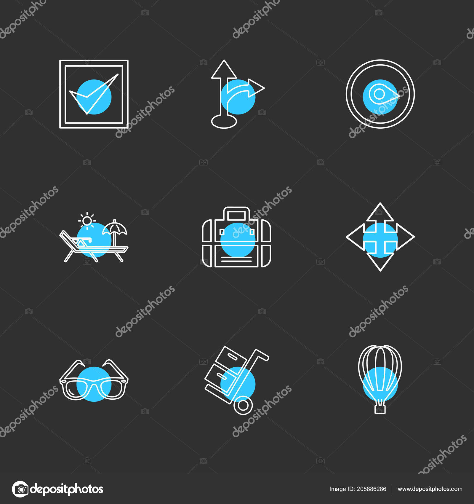 Set Various Theme App Icons Vector Illustrations Stock Vector Image by ...