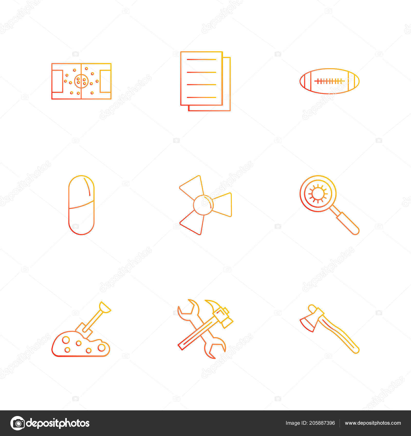 Minimalistic Flat Vector App Icons Isolated White Background Stock ...