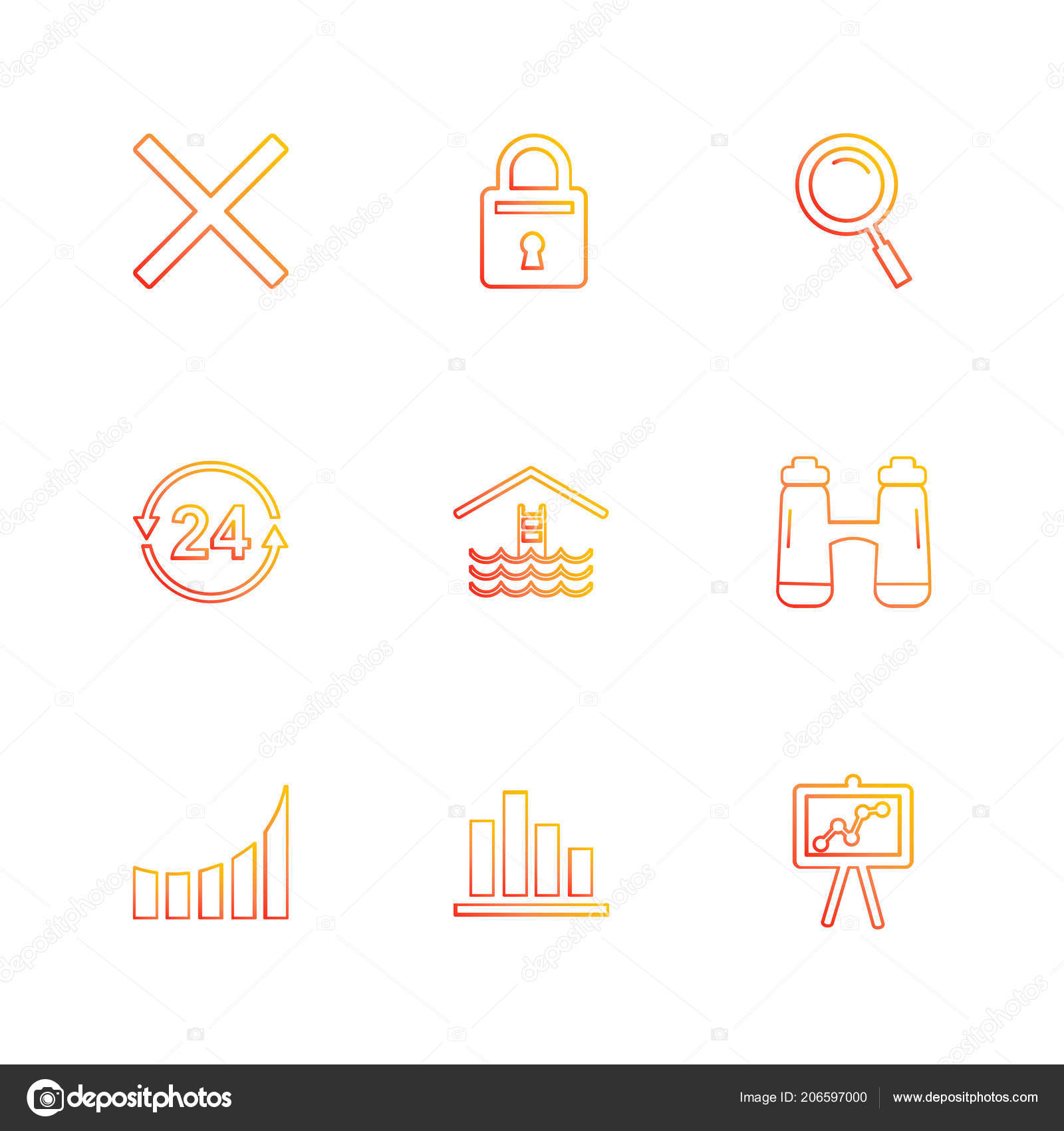 Simple Flat App Icons White Background Stock Vector Image by ©ibrandify ...