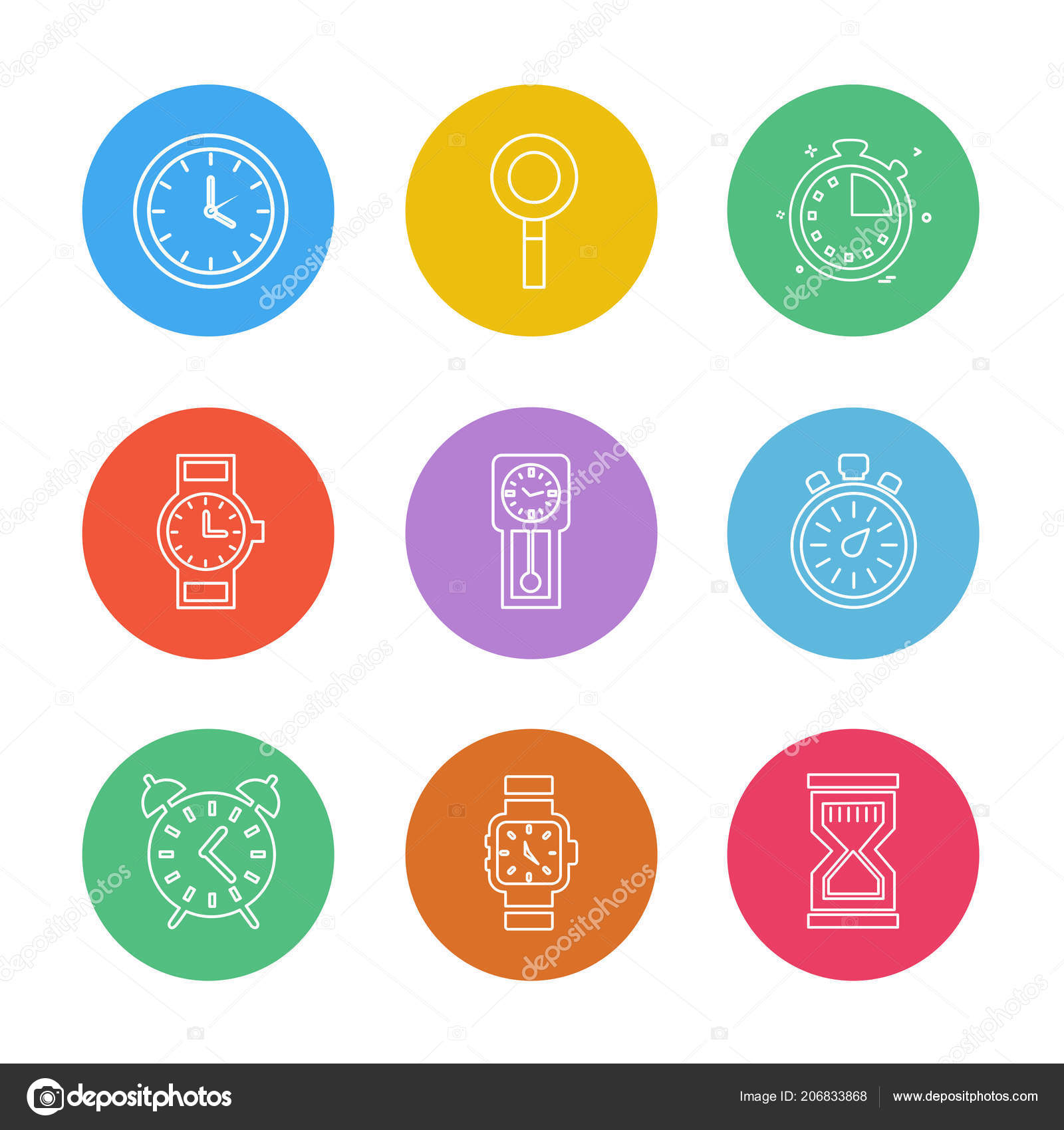 Minimalistic Flat App Icons White Background Stock Vector by ©ibrandify ...