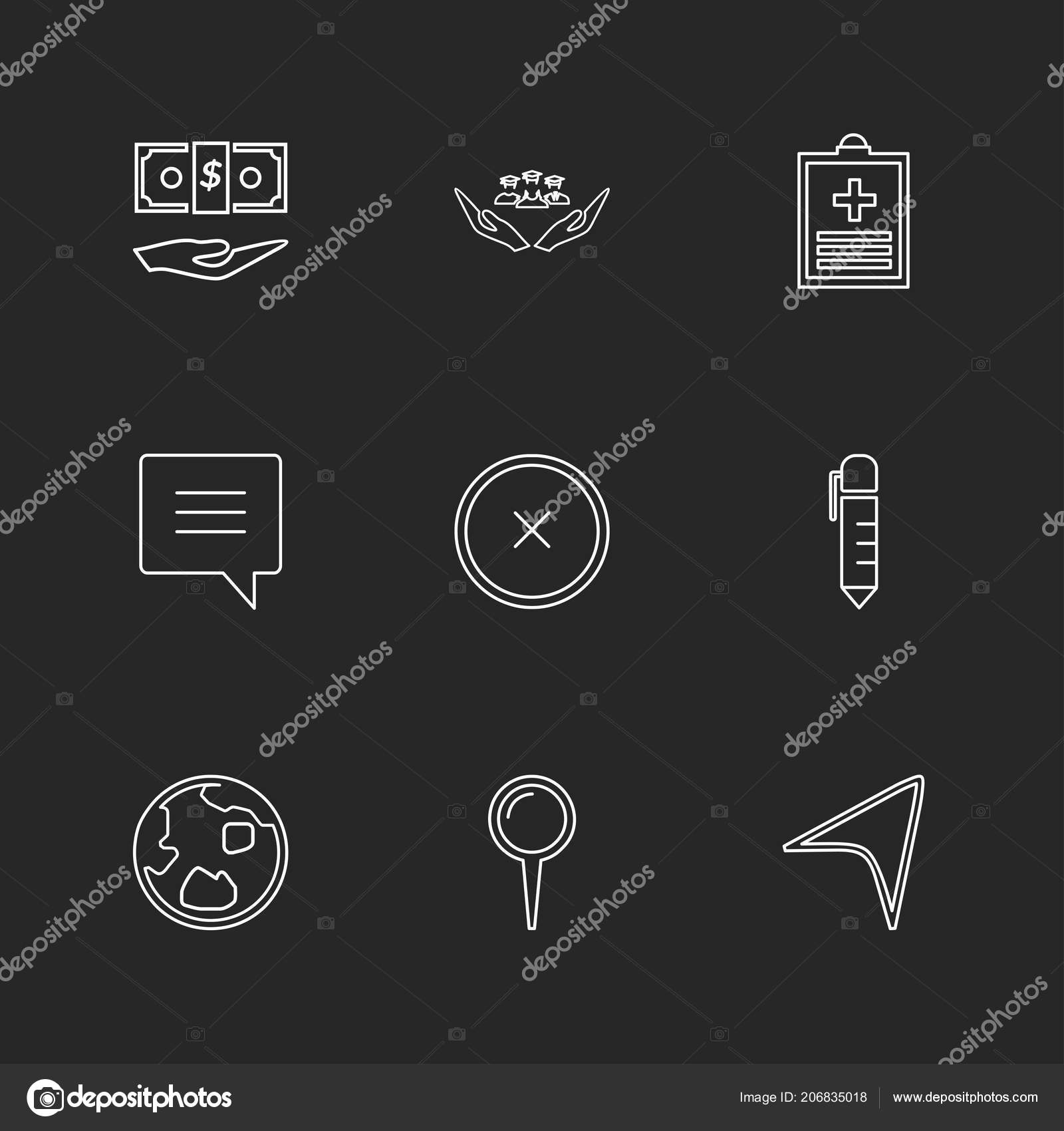 Flat Vector Illustration Icons Set App Icons Stock Vector by ©ibrandify ...