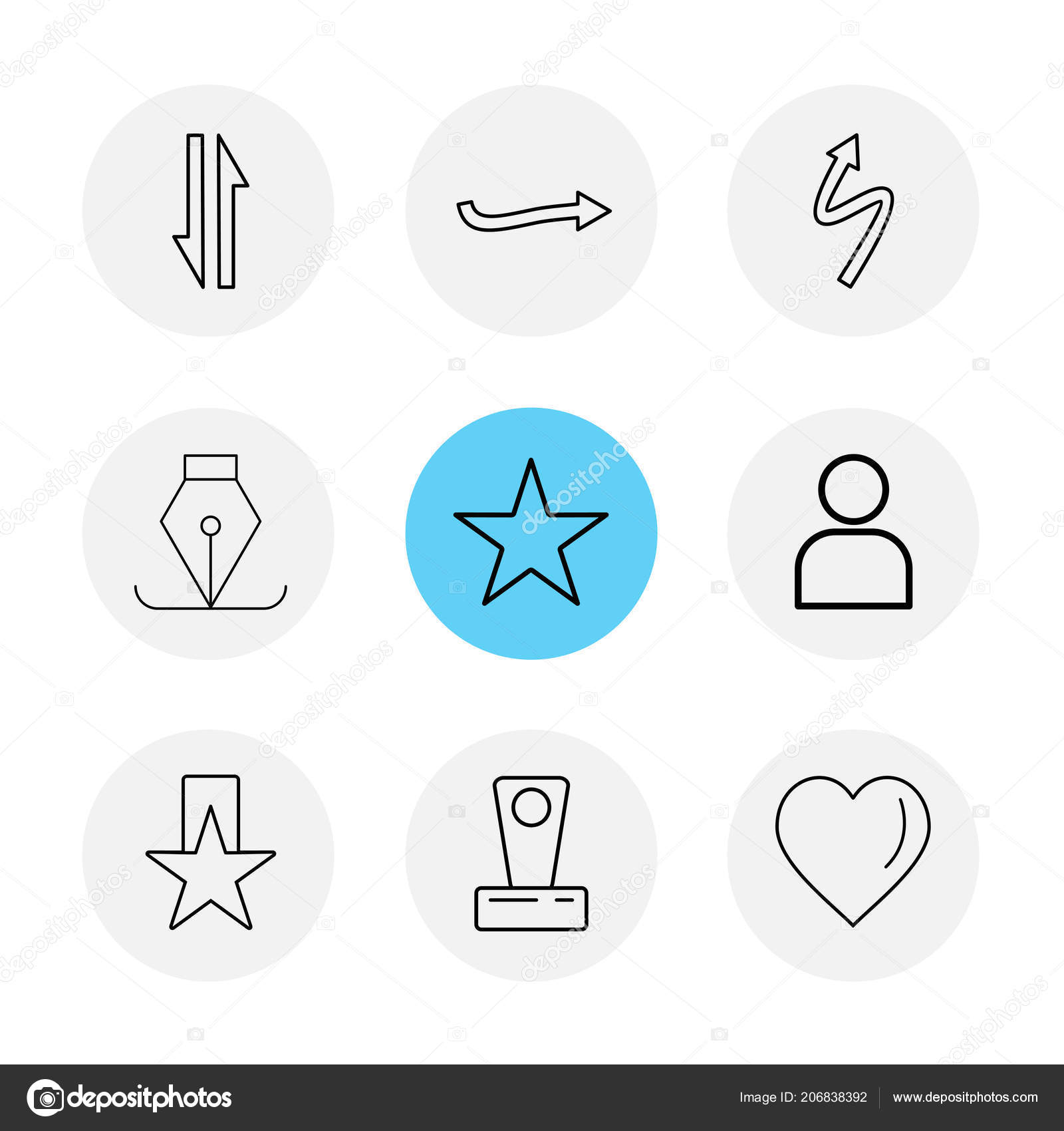 Minimalistic Flat Vector App Icons White Background Stock Vector by ...