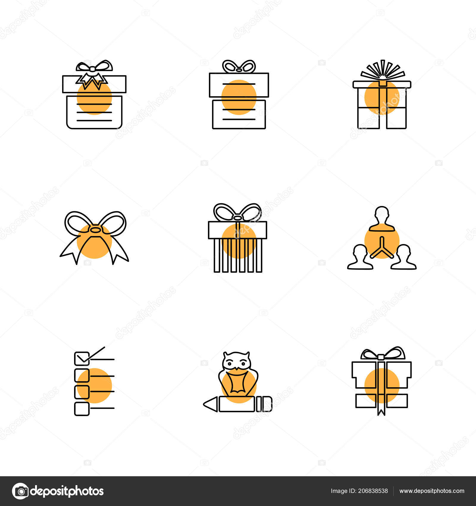 Minimalistic Flat App Icons Isolated White Background Stock Vector by ...