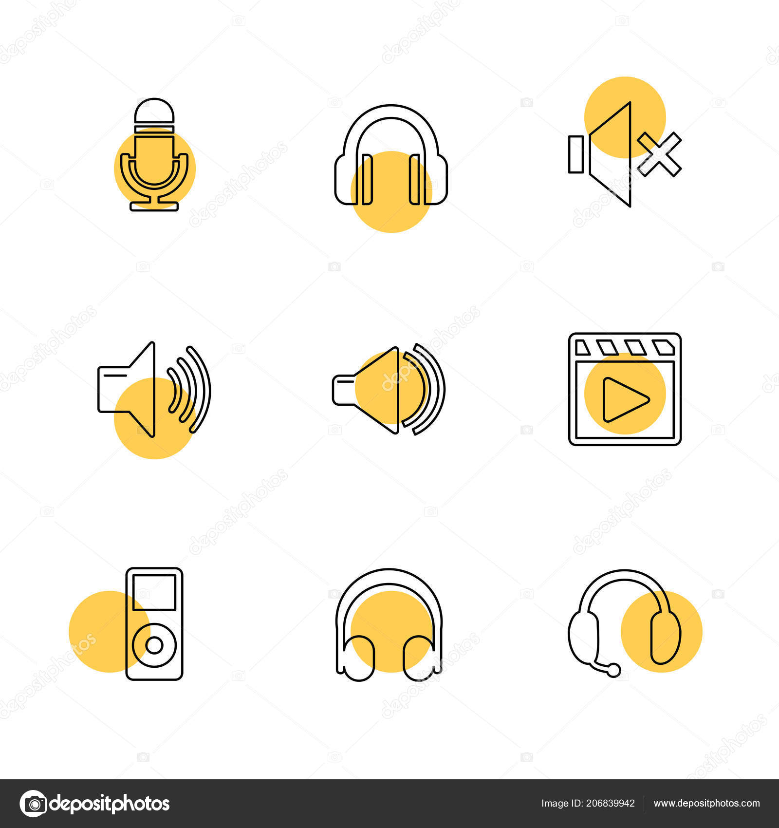 Set Flat App Icons Isolated White Background Stock Vector by ©ibrandify ...