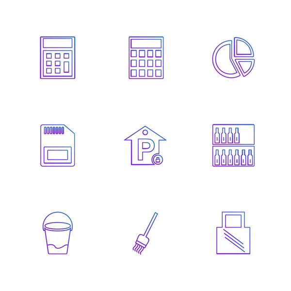 Simple Flat App Icons White Background Stock Vector by ©ibrandify 206876270