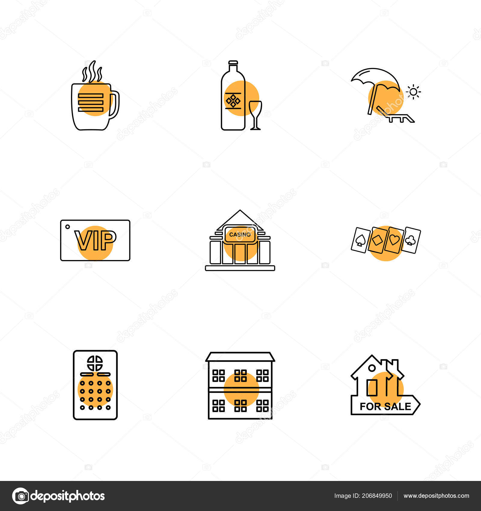Random App Icons White Background Vector Illustration Stock Vector ...