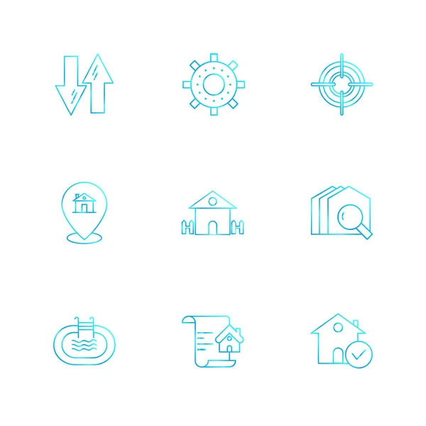Minimalistic Flat App Icons White Background Stock Vector by ©ibrandify ...