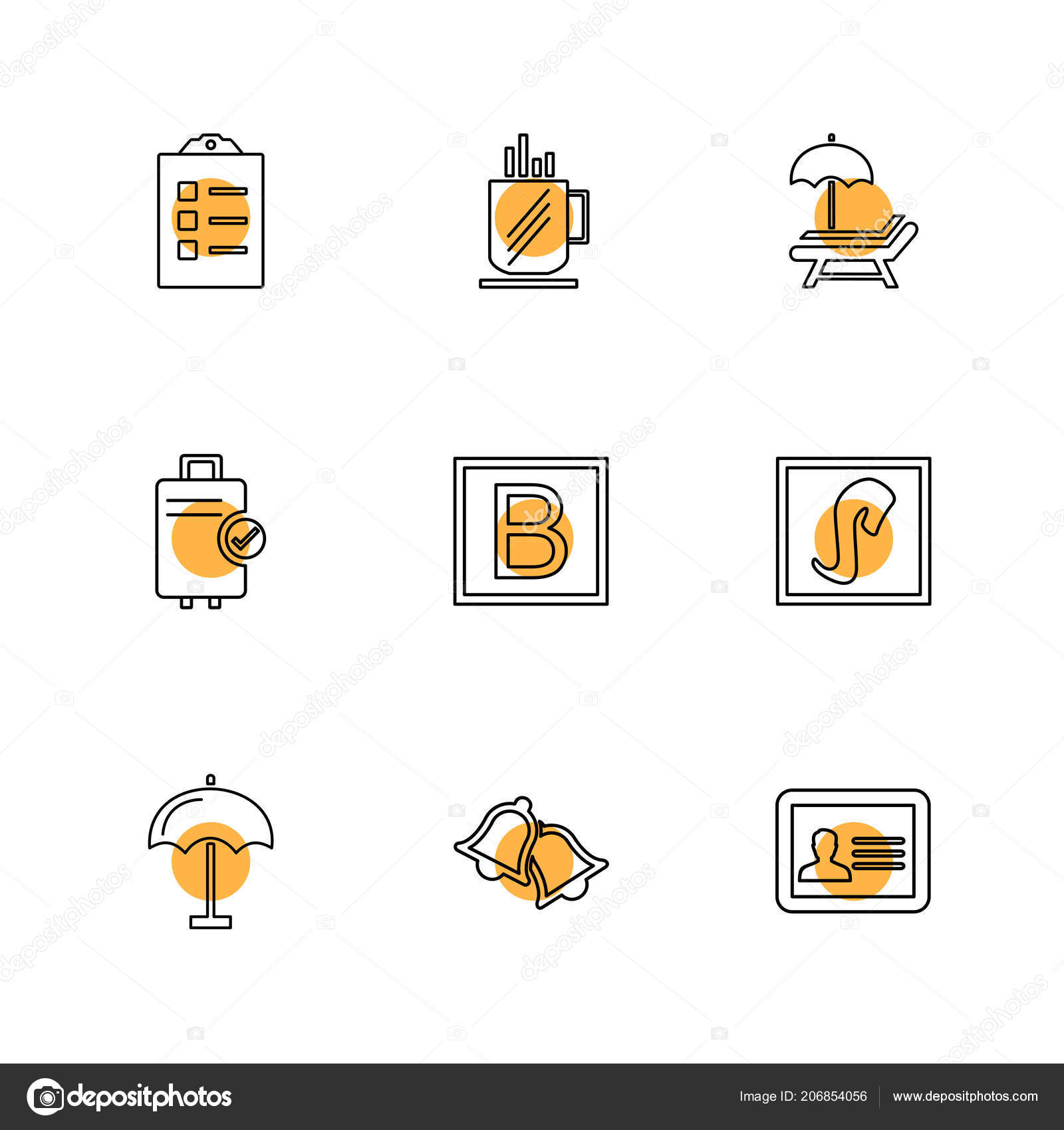 Minimalistic Flat App Icons Isolated White Background Stock Vector by ...