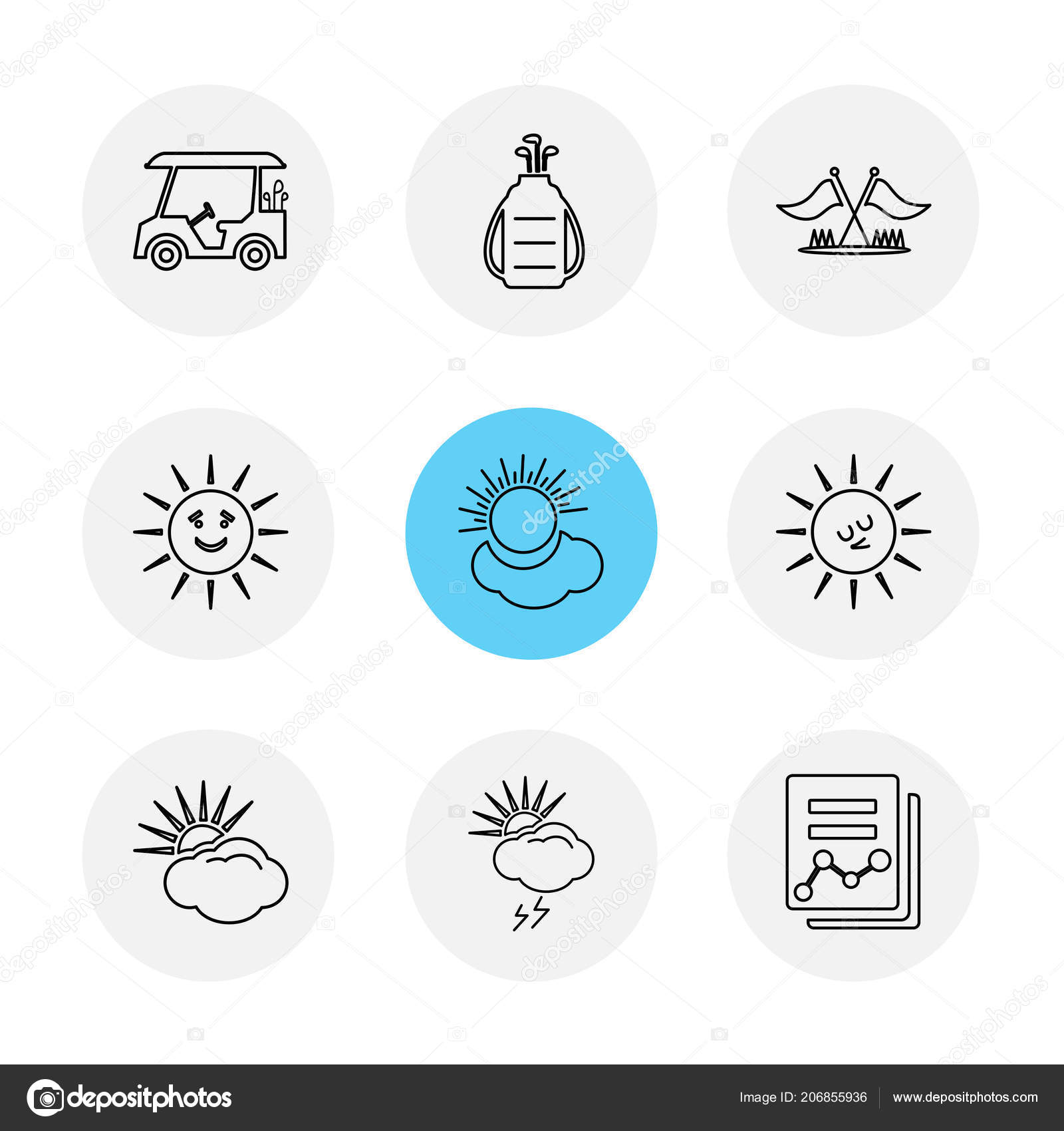Set Flat App Icons Isolated White Background Stock Vector by ©ibrandify ...