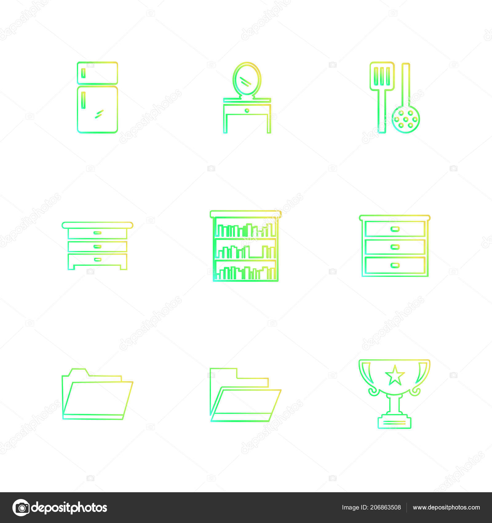 Set Flat App Icons Isolated White Background Stock Vector by ©ibrandify ...