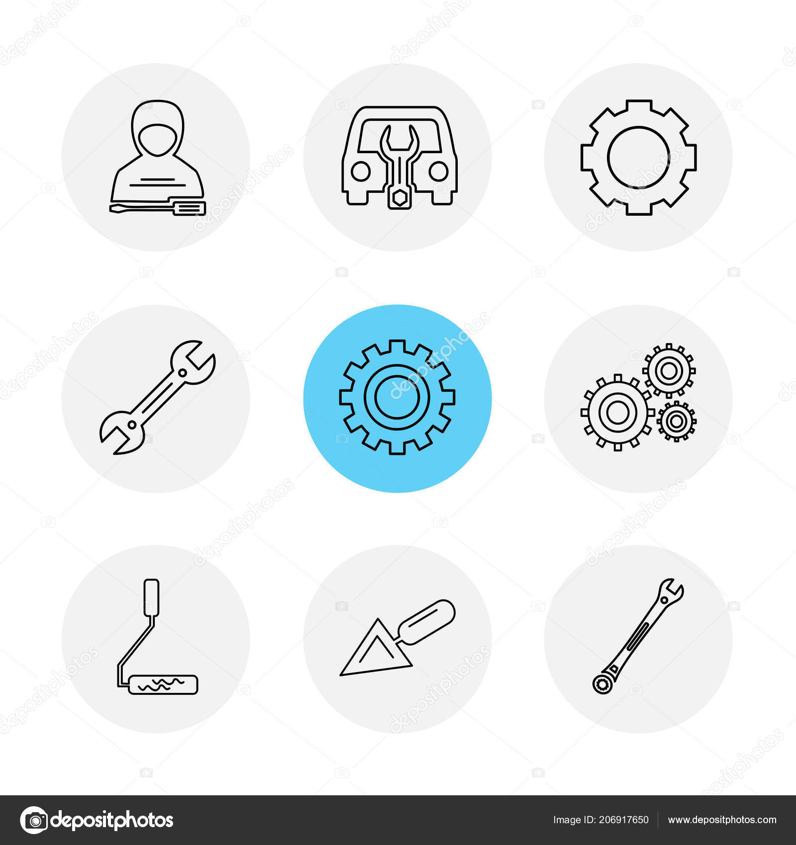 Minimalistic Flat App Icons Stock Vector by ©ibrandify 206917650
