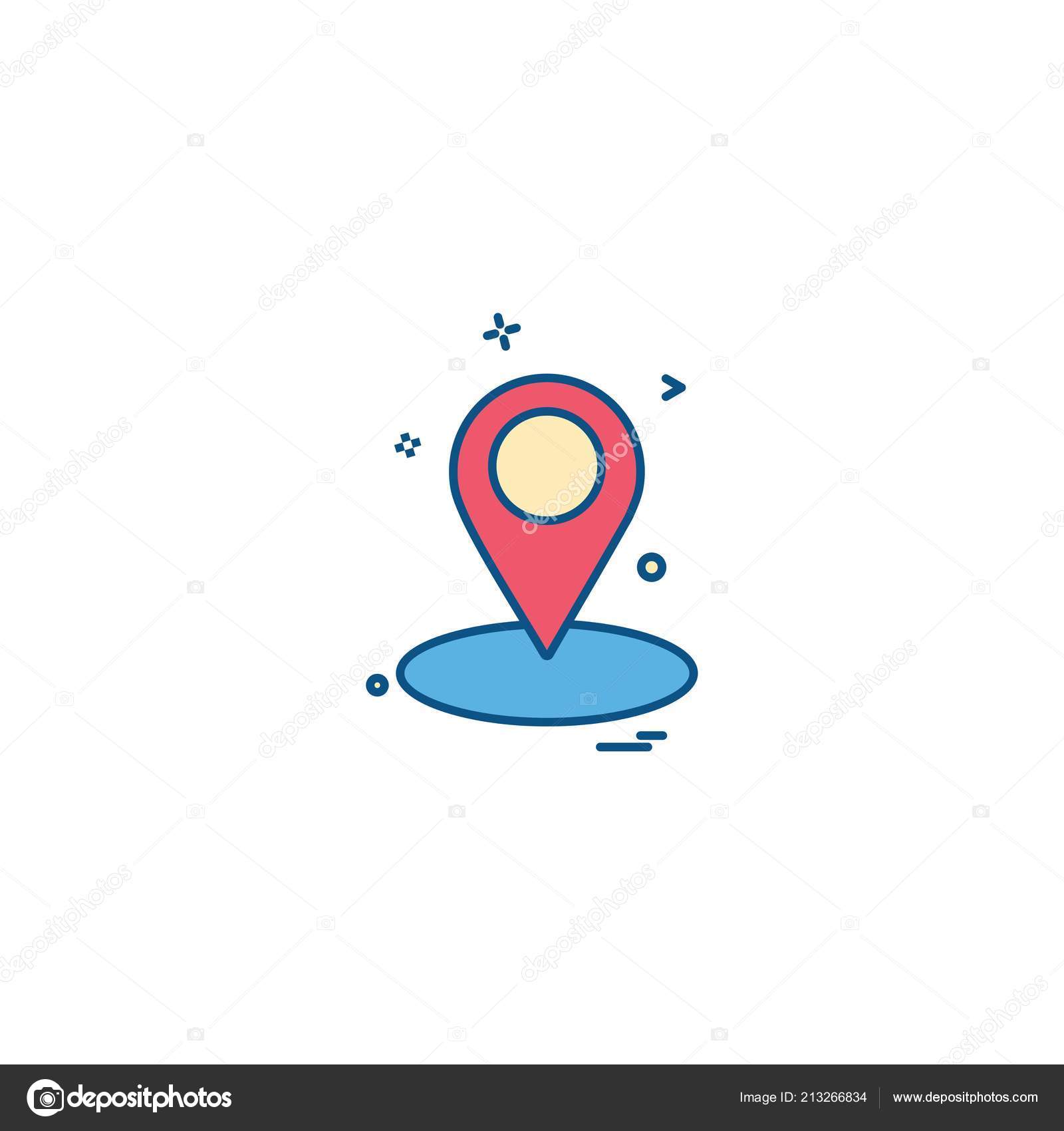 Navigation Icon Design Colorful Vector Illustration Stock Vector by ...