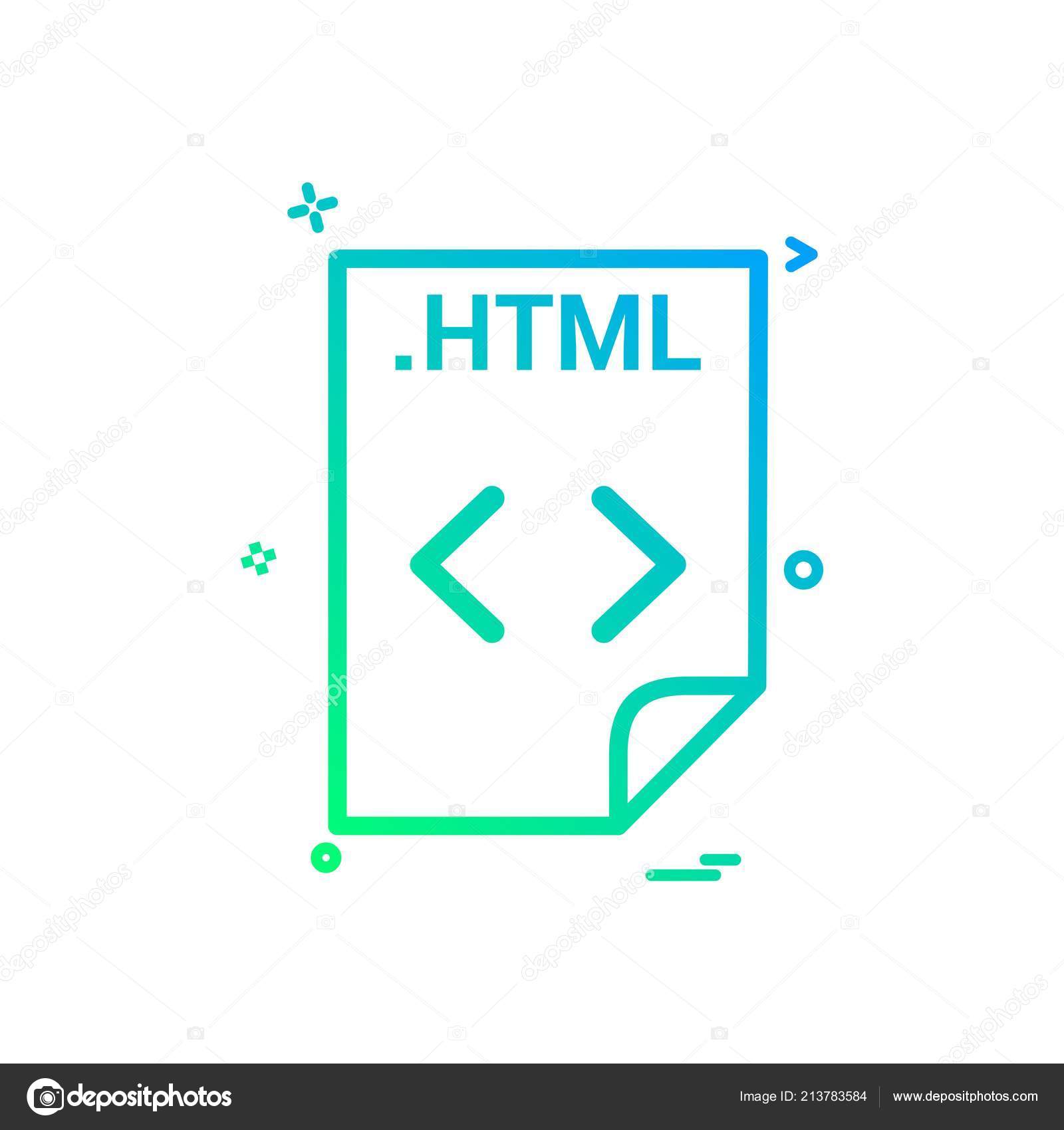Html Application Download File Files Format Icon Vector Design Stock ...
