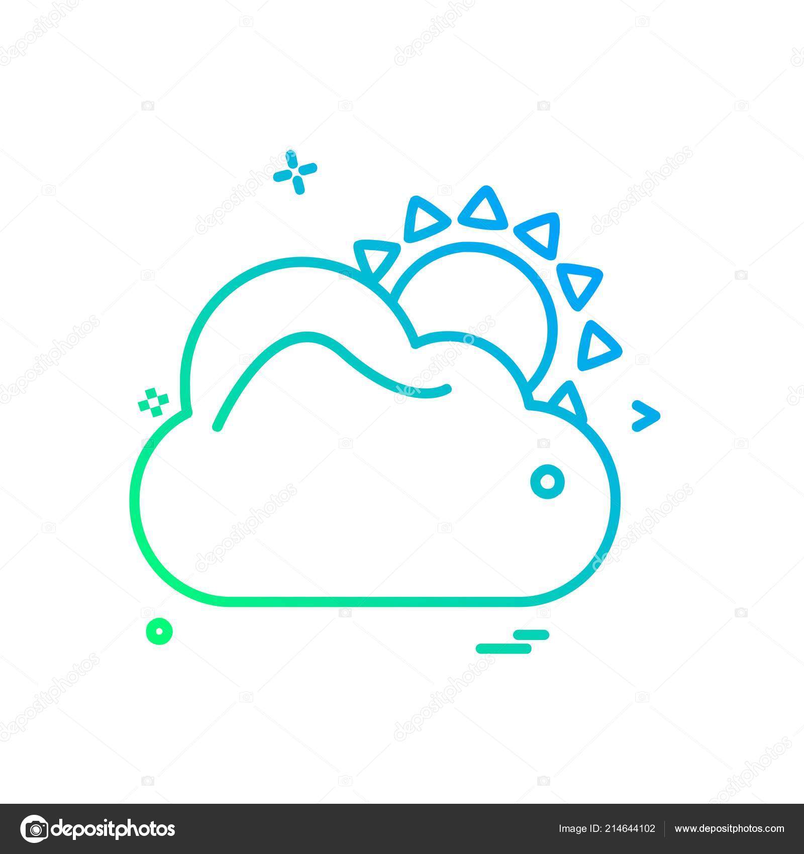 Cloud Icon Design Colorful Vector Illustration Stock Vector by ...