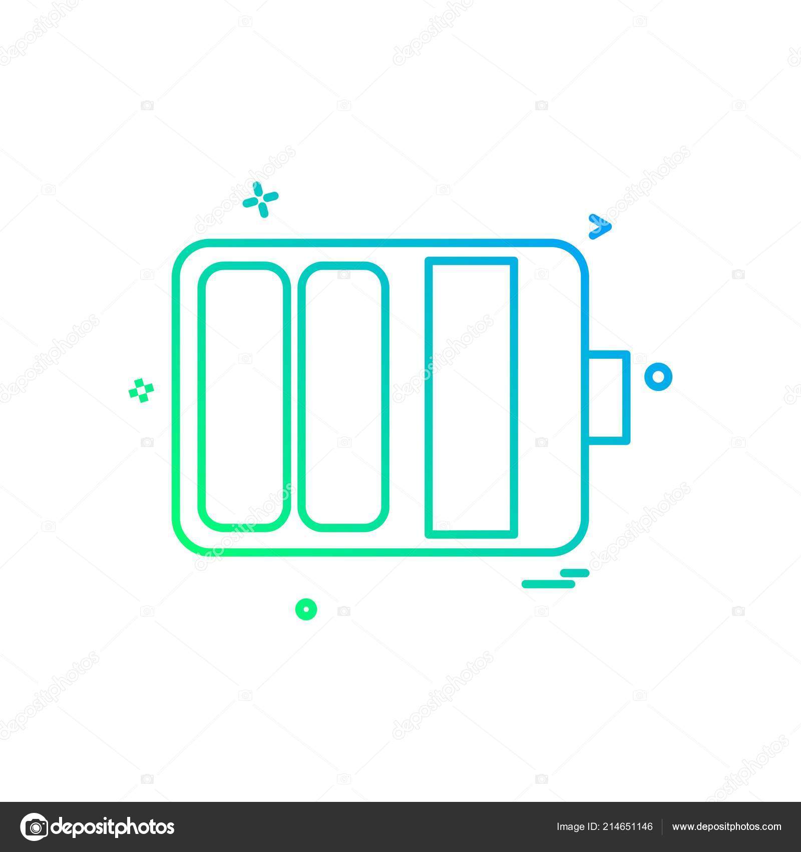 Battery Icon Design Vector Stock Vector by ©ibrandify 214651146