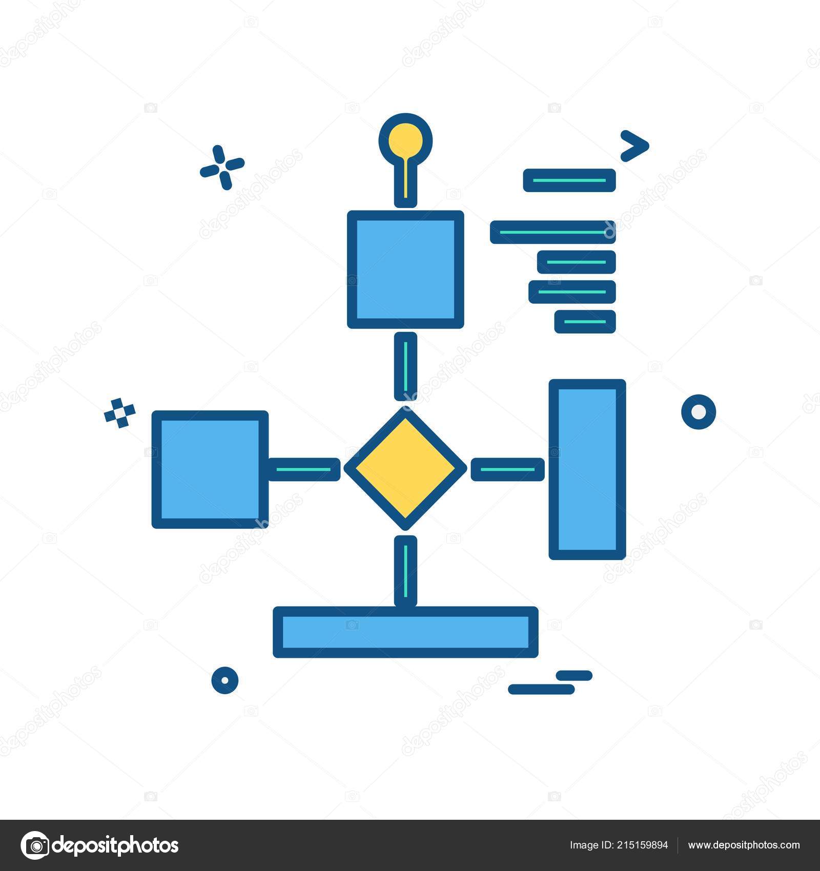 Flowchart Icon Design Vector Stock Vector by ©ibrandify 215159894