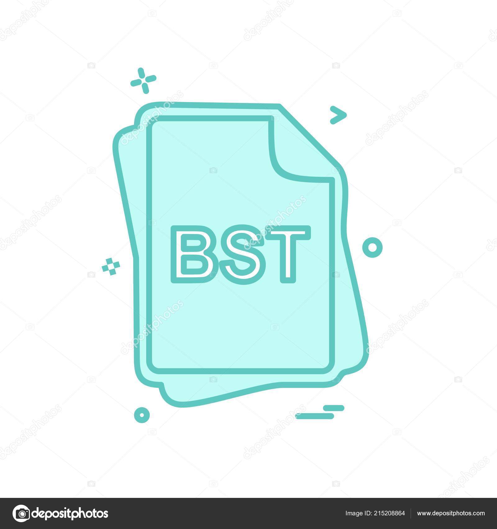 Tipo Archivo Bst Icon Design Vector Vector de stock por ©ibrandify ...