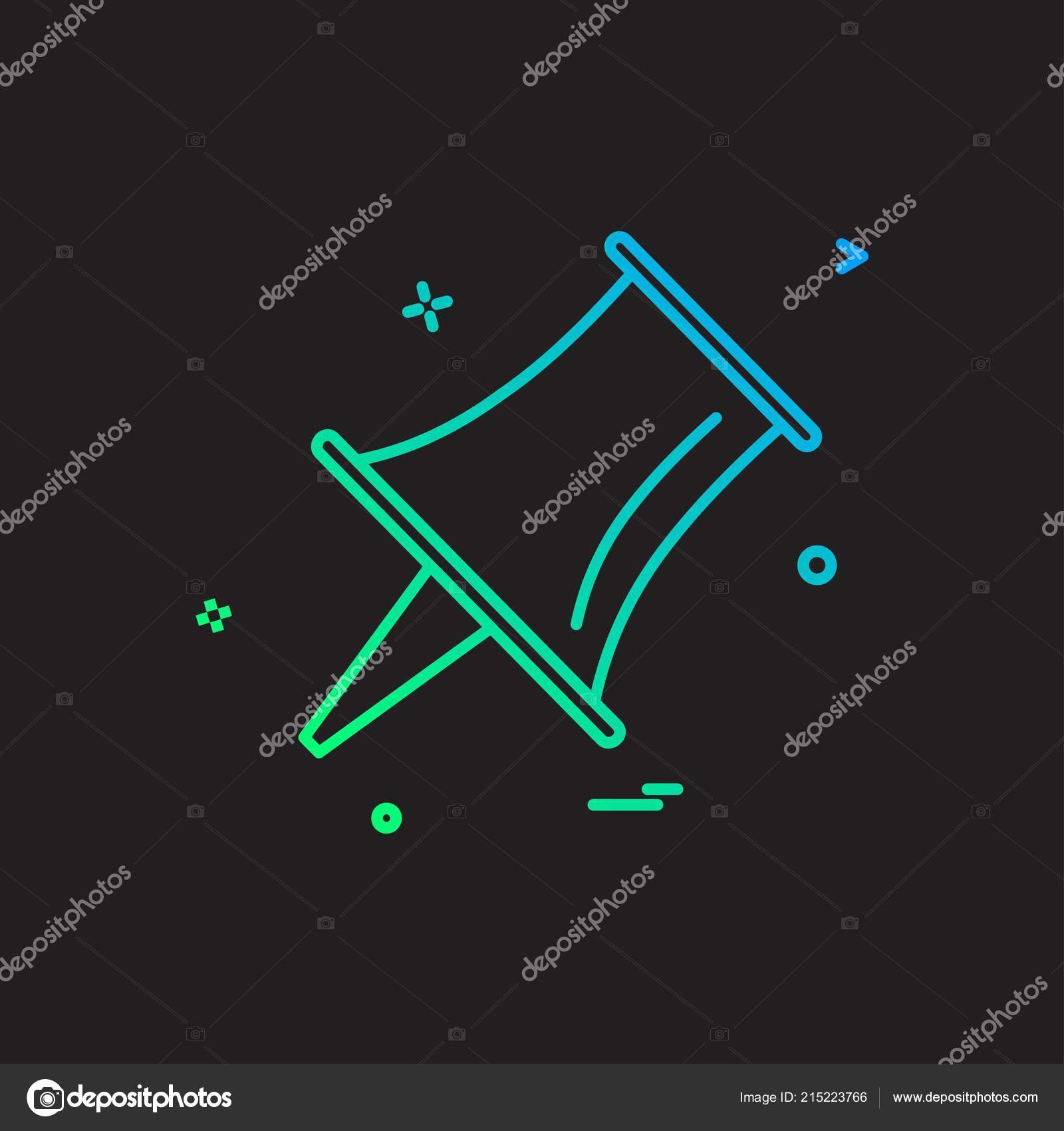Pinned Icon Design Vector Stock Vector Image by ©ibrandify #215223766