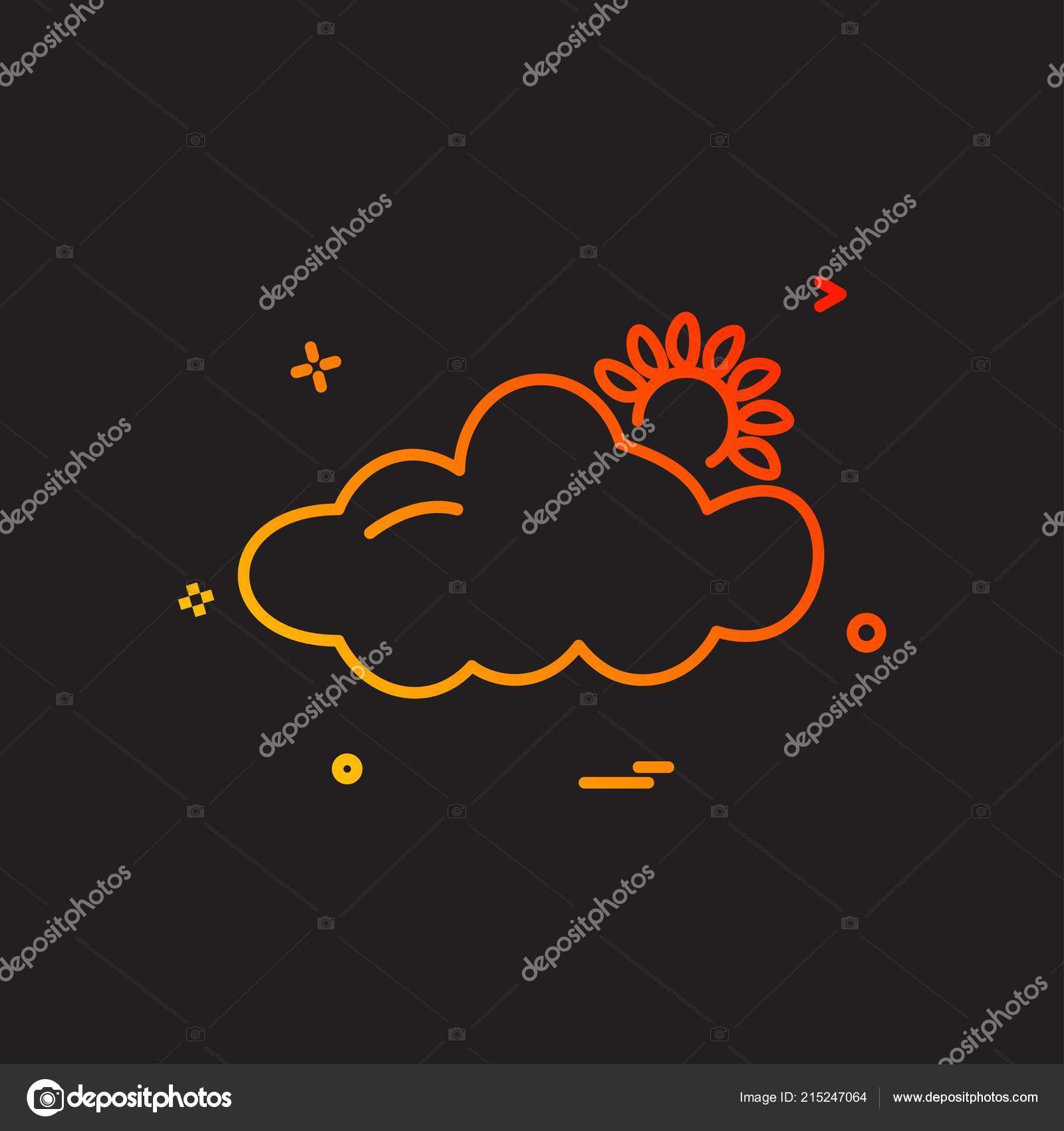 Weather Icon Vector Black Background Stock Vector by ©ibrandify 215247064