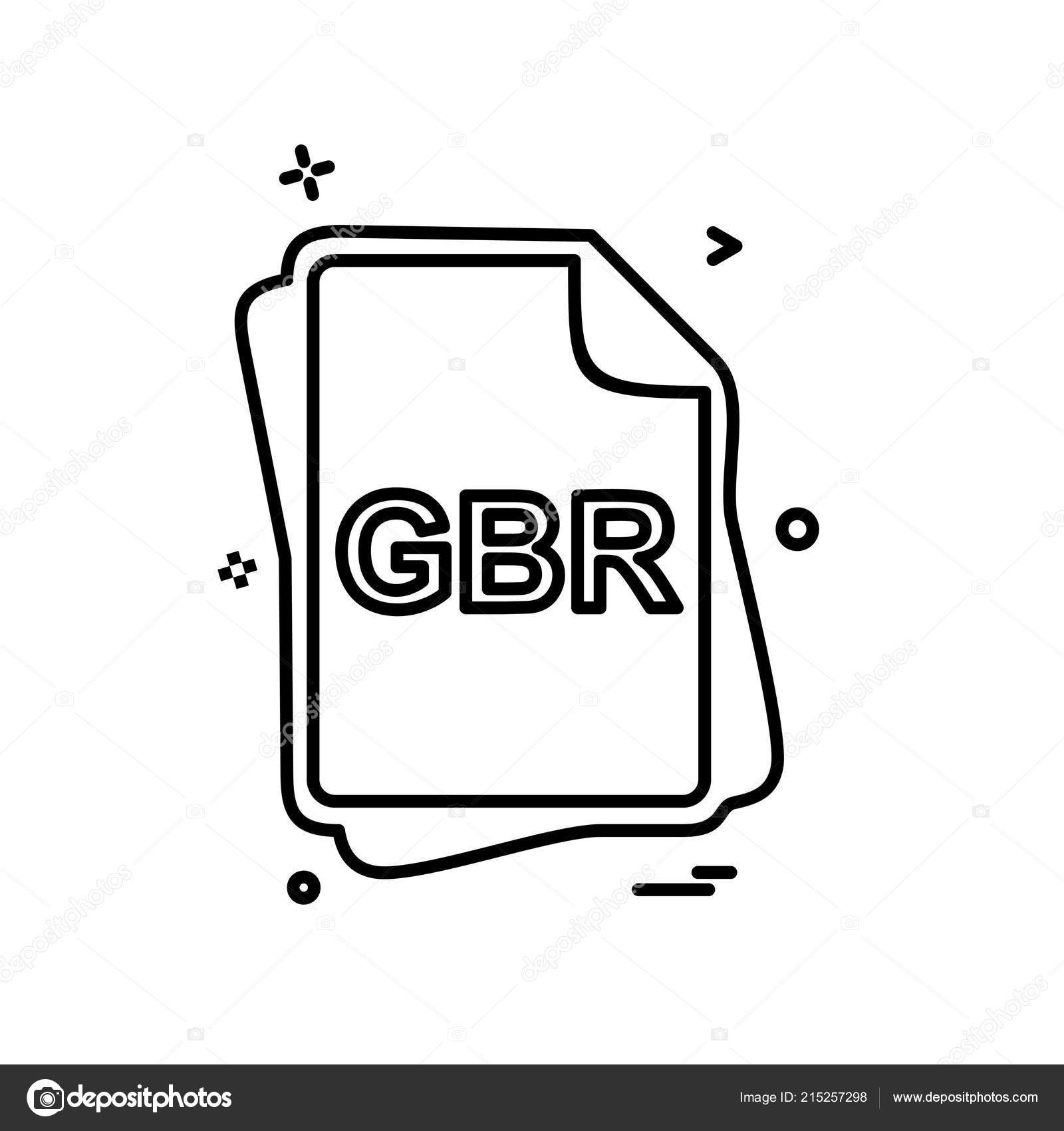 Gbr File Type Icon Design Vector Stock Vector by ©ibrandify 215257298
