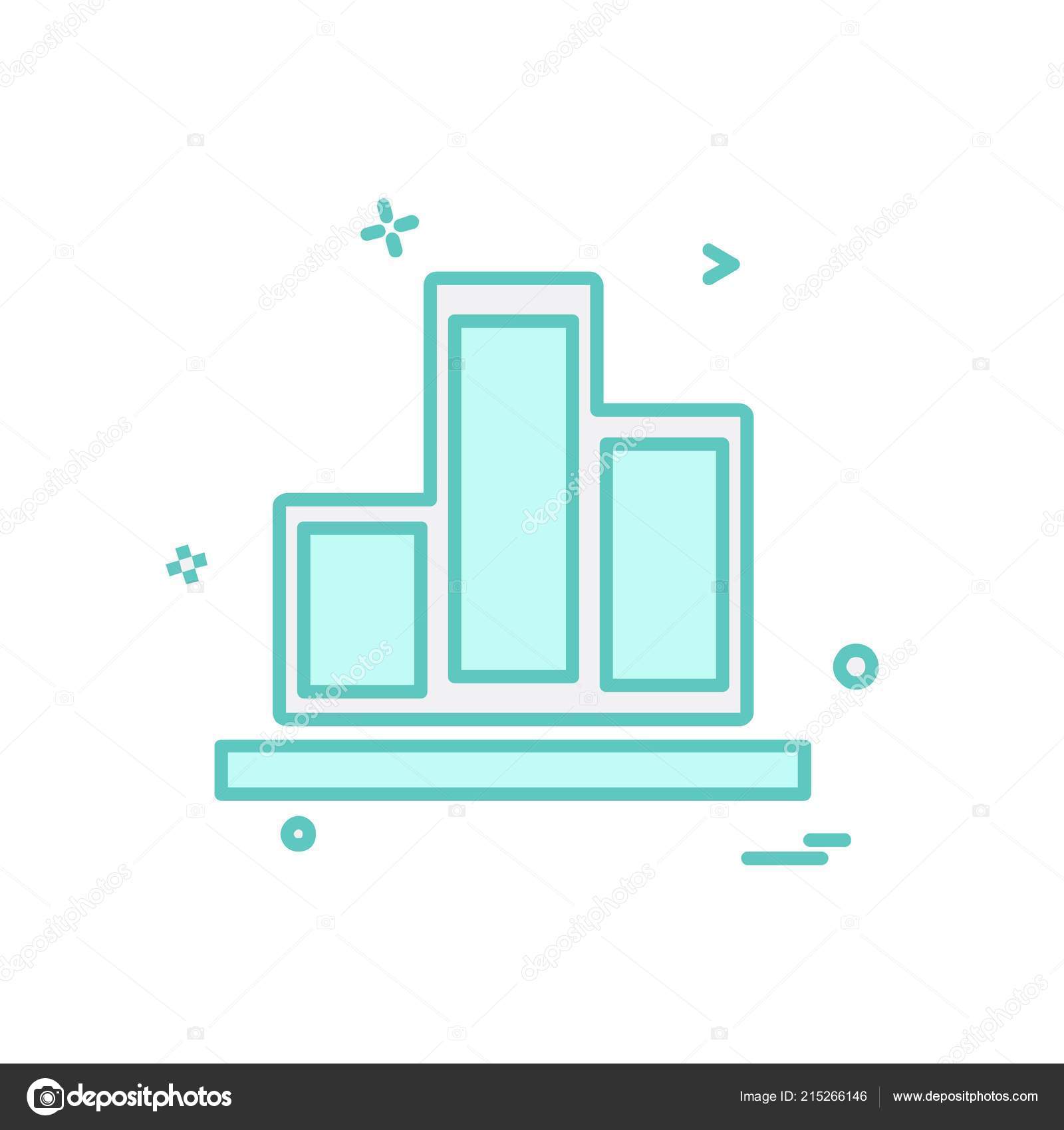 Graph Icon Vector White Background Stock Vector by ©ibrandify 215266146