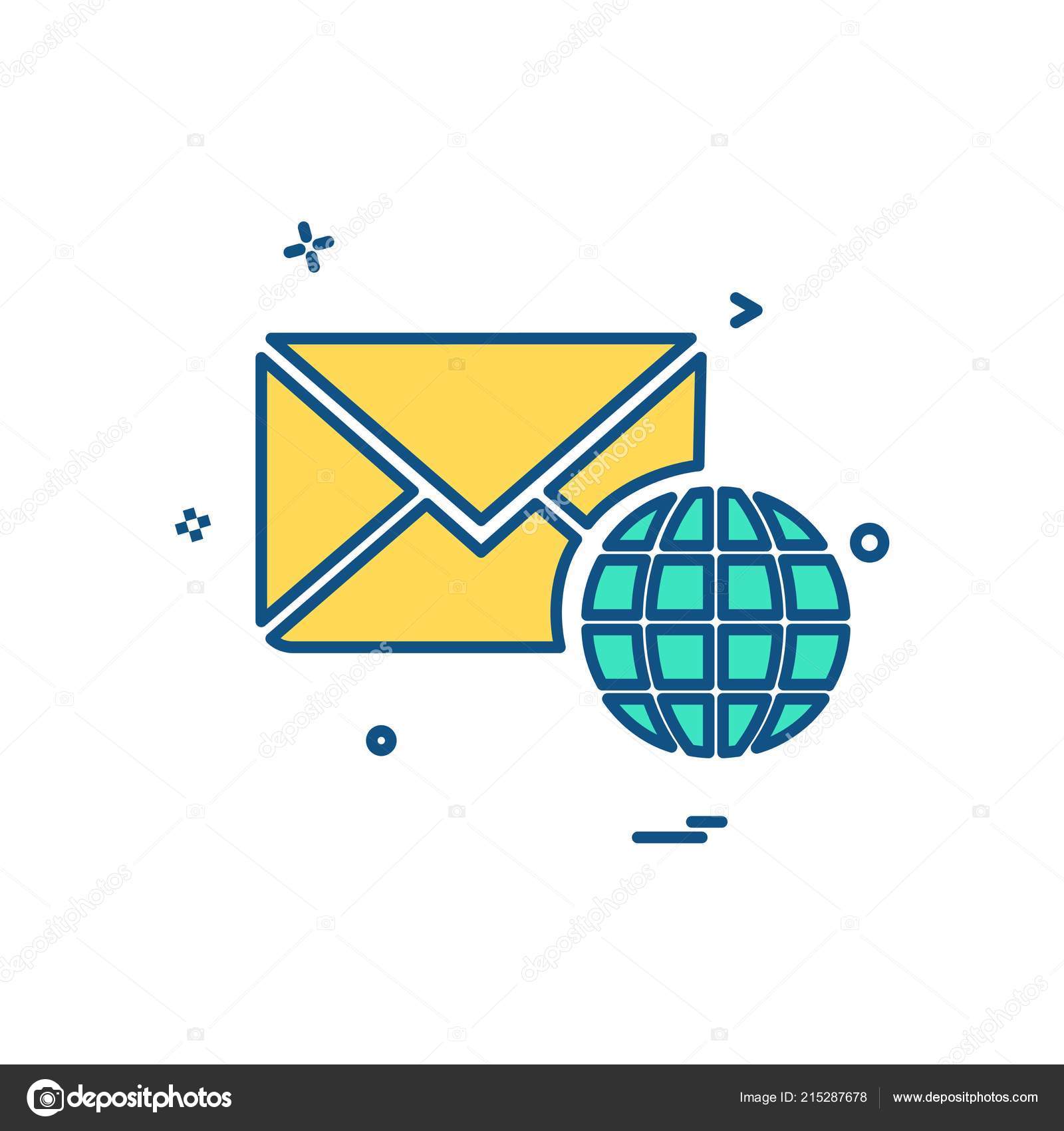Email Icon Design Colorful Vector Illustration Stock Vector by ©ibrandify 215287678