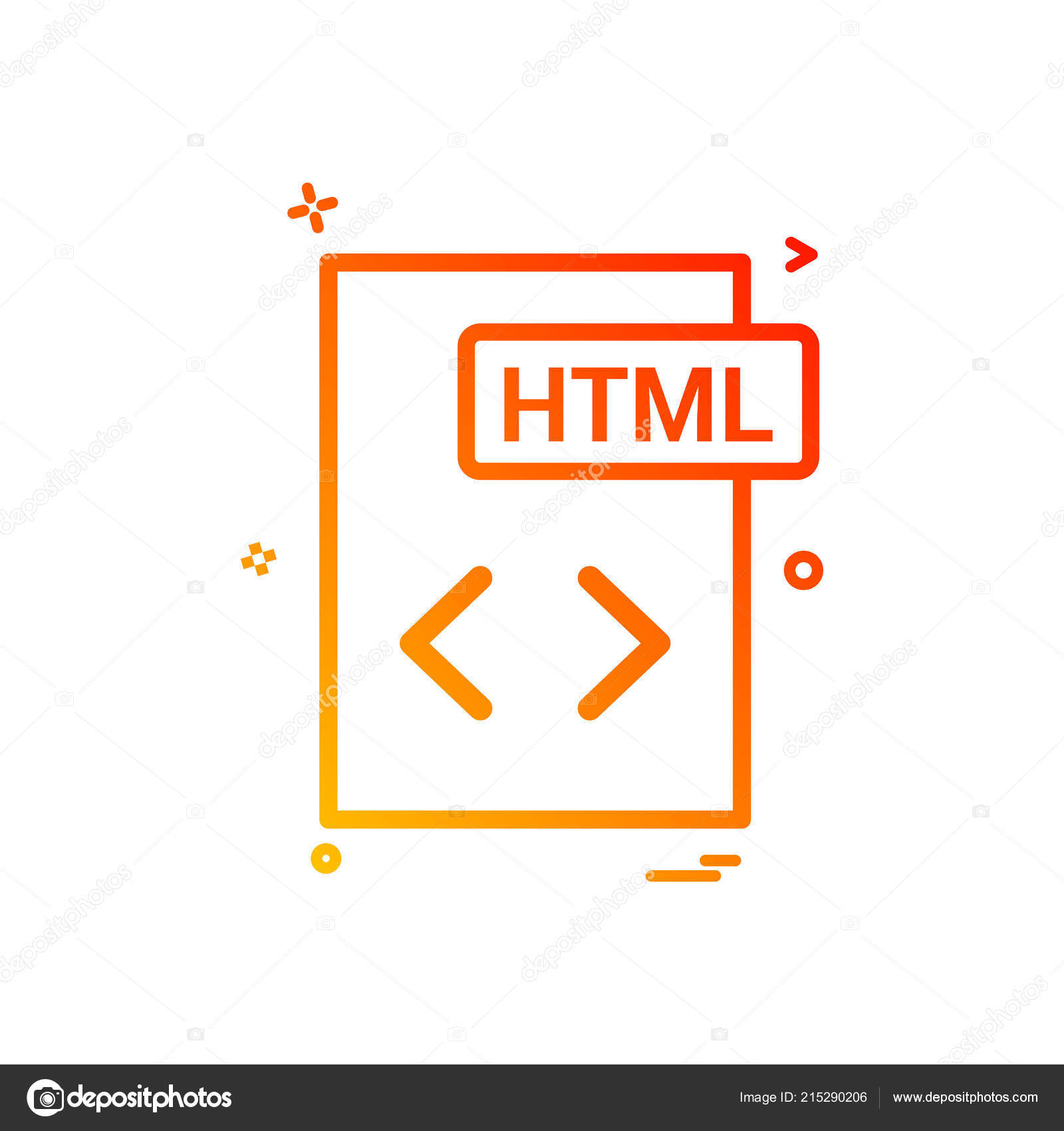 Html File Format Icon Vector Design Stock Vector Image By ©ibrandify 215290206