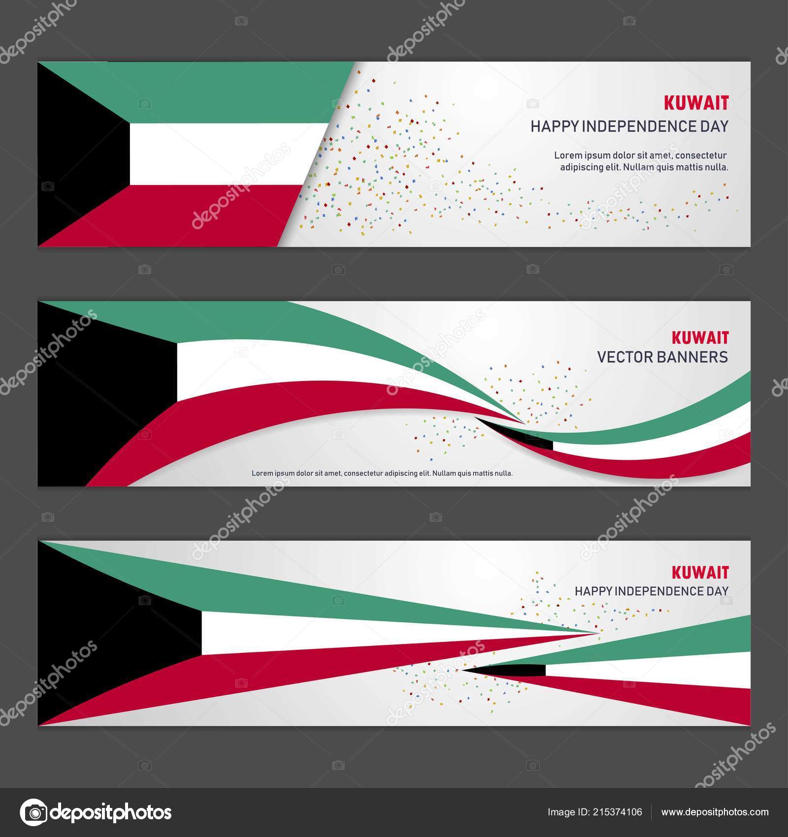 Kuwait Independence Day Abstract Background Design Banner Flyer ...