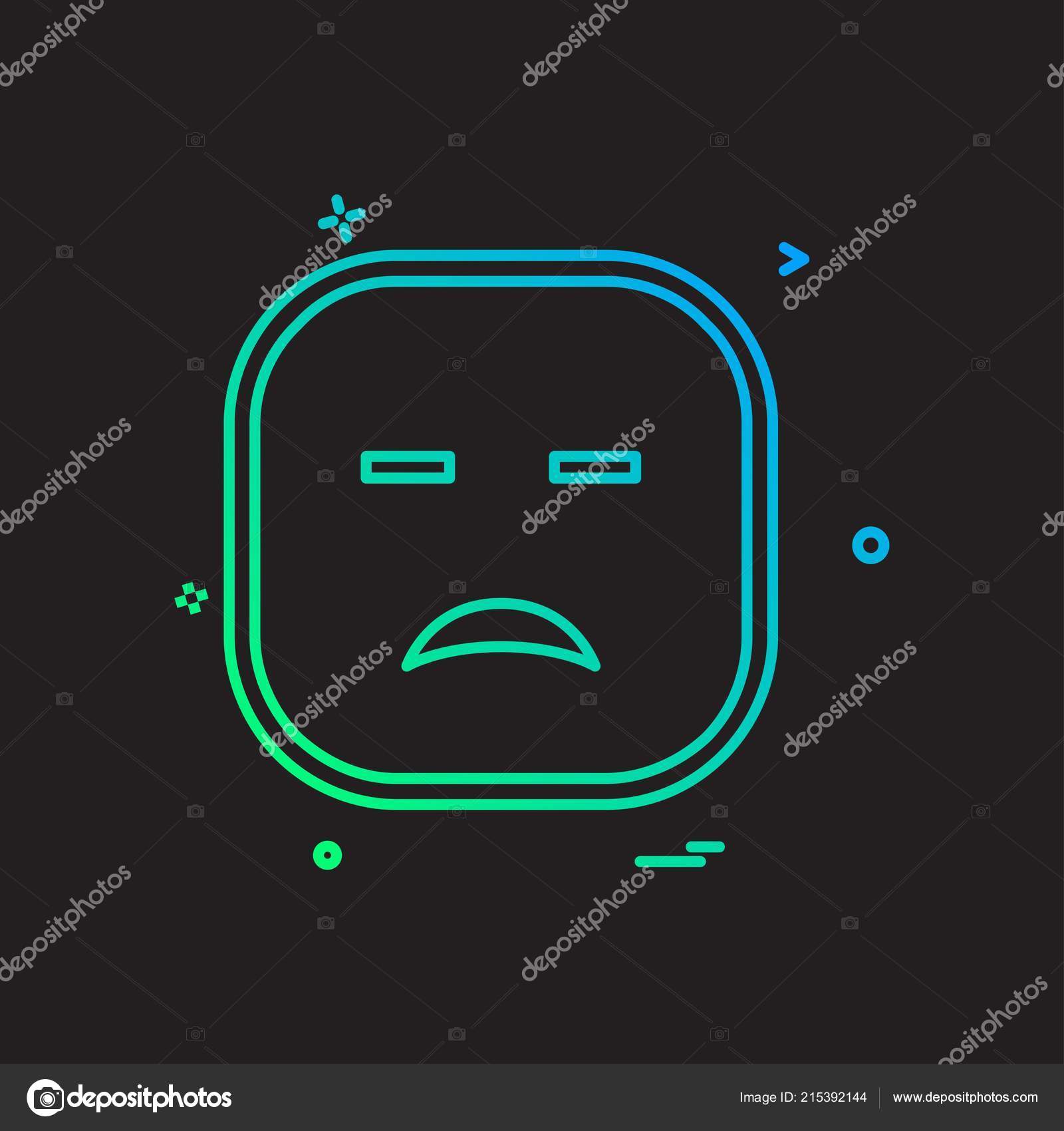 Desain Ikon Emoji Sedih Ilustrasi Vektor Berwarna Warni Vektor Stok ...