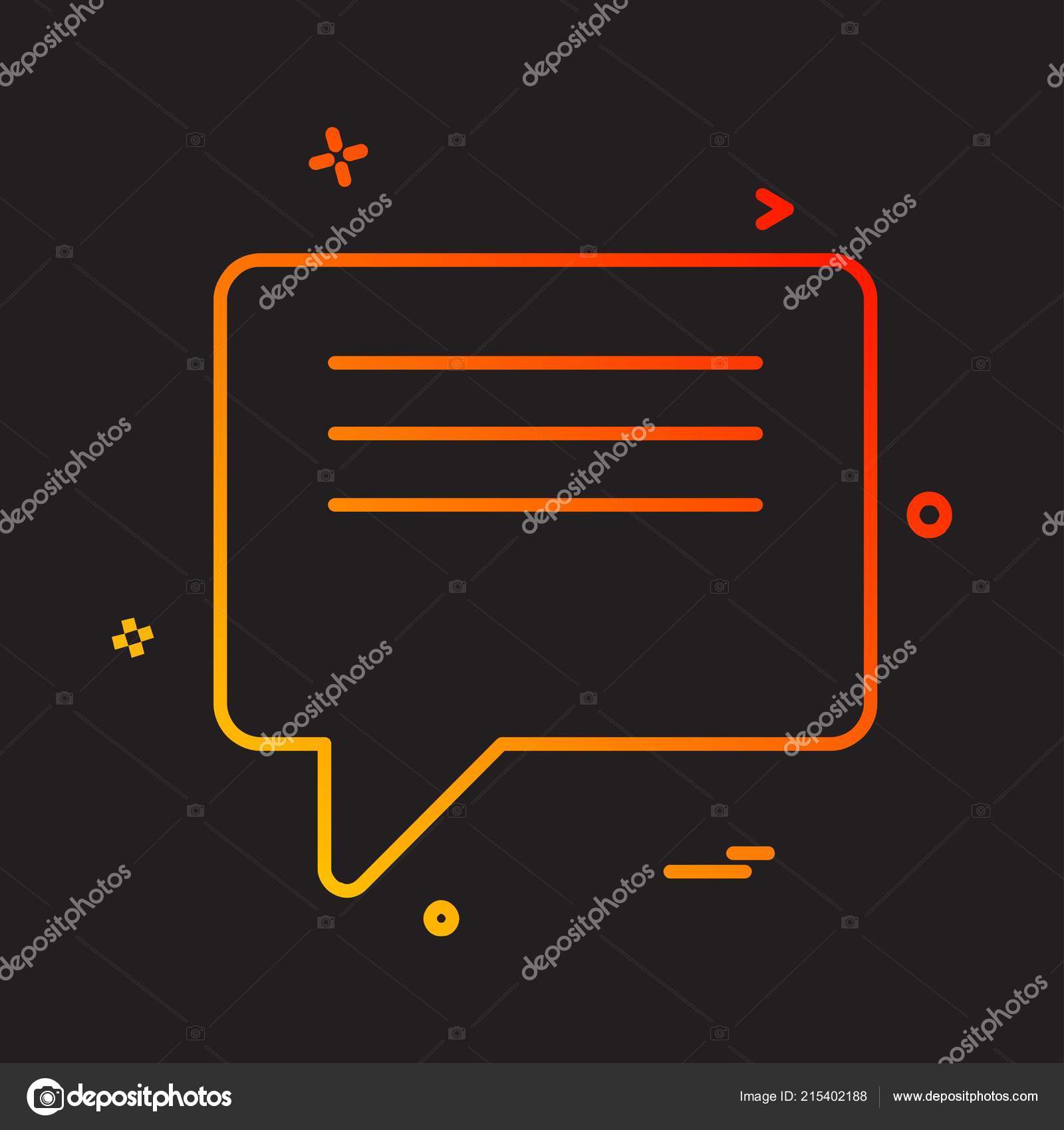 Messages Icon Vector Black Background Stock Vector by ©ibrandify 215402188
