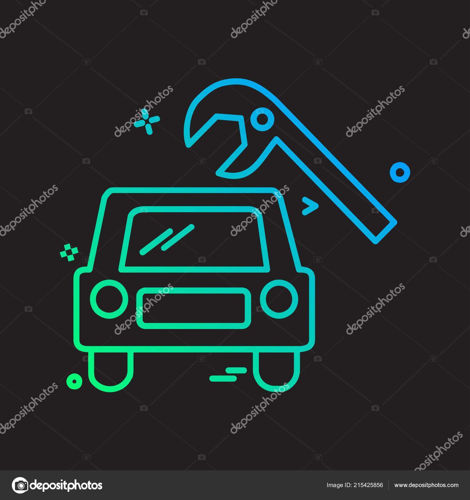 Labour Tools Icon Design Colorful Vector Illustration Stock Vector by ...