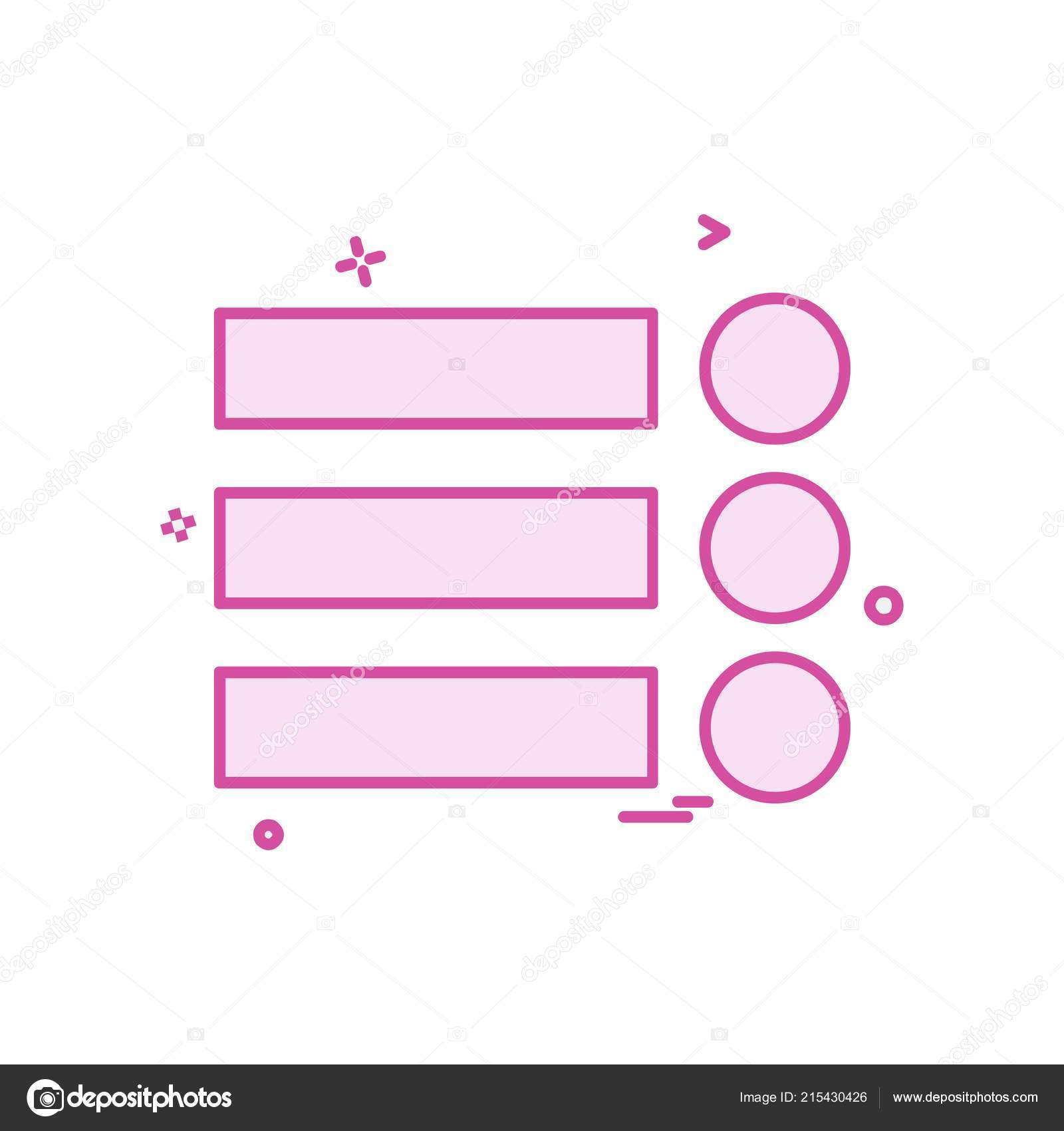 Menu Icon Design Colorful Vector Illustration Stock Vector Image by ...