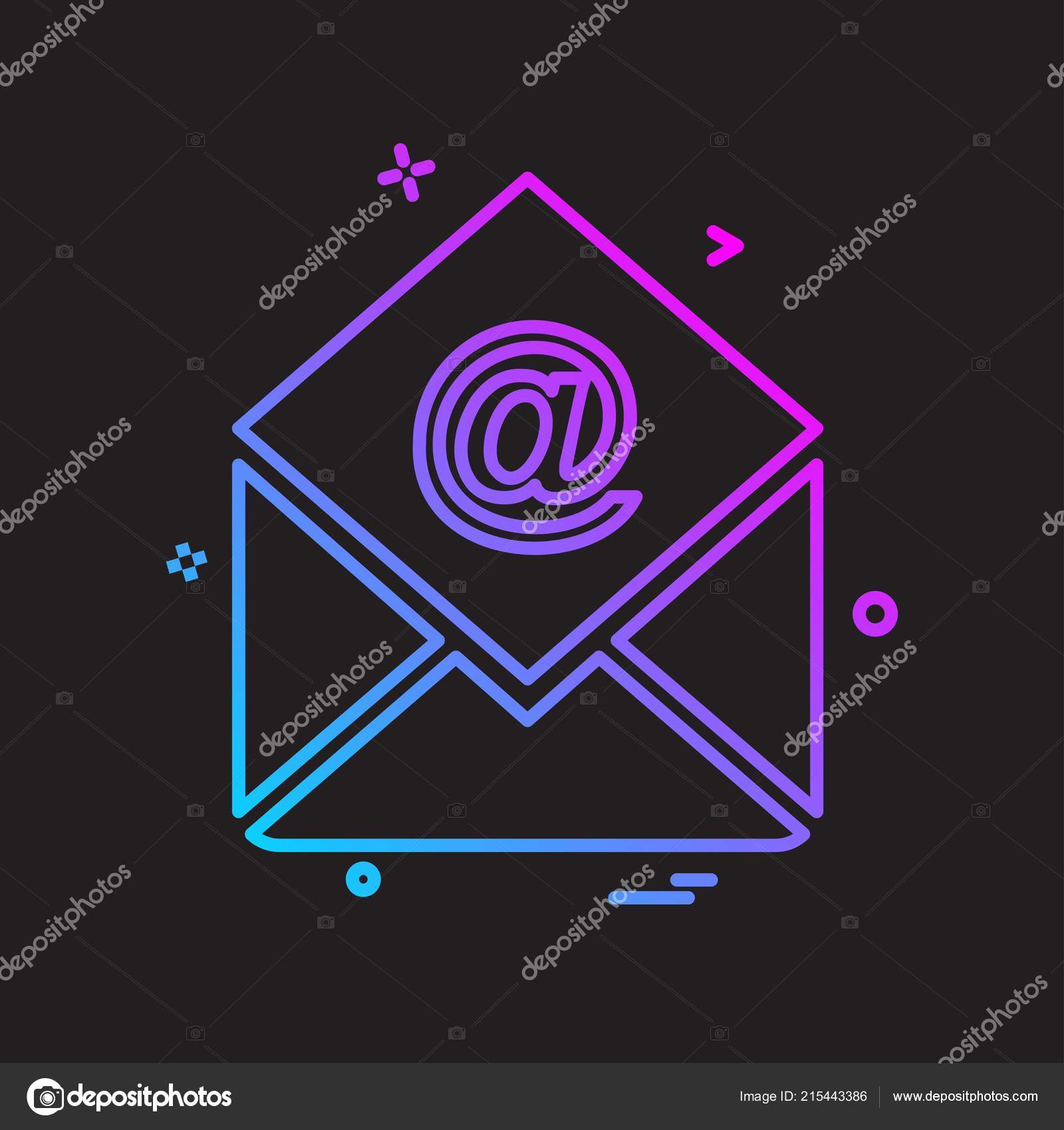 Email Icon Design Colorful Vector Illustration Stock Vector Image by ...