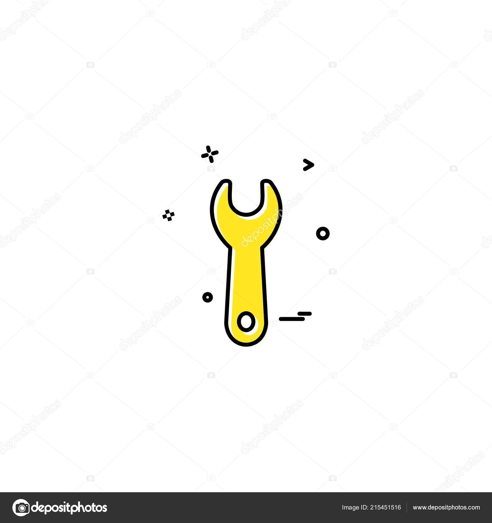 Wrench Icon Design Colorful Vector Illustration Stock Vector by ...