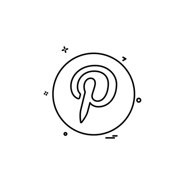Media Network Social Pinterest Icon Vector Design Stock Vector Image by ...
