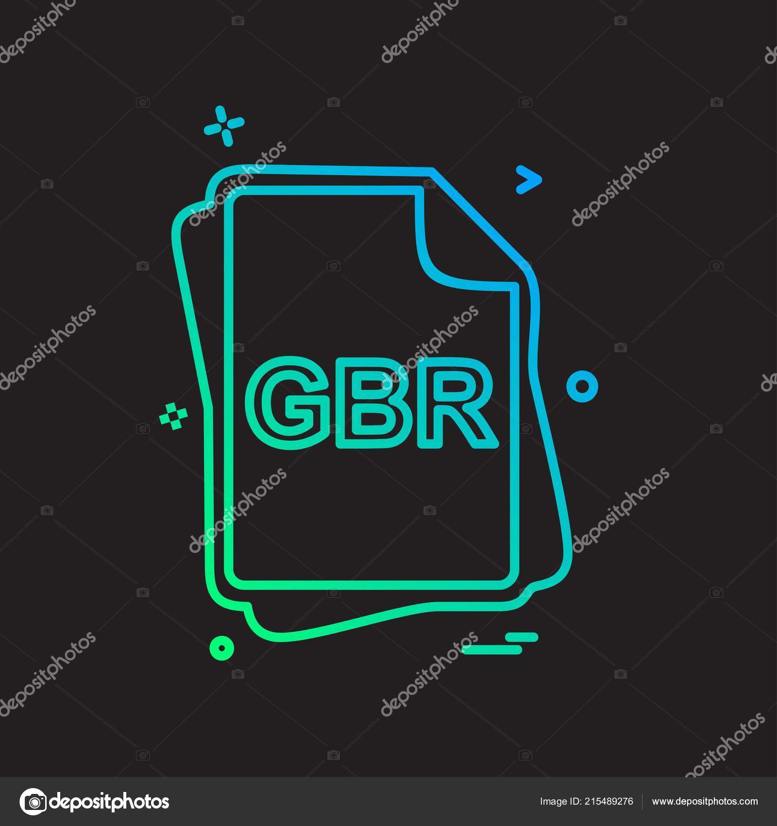 Gbr File Type Icon Design Vector Stock Vector Image by ©ibrandify ...