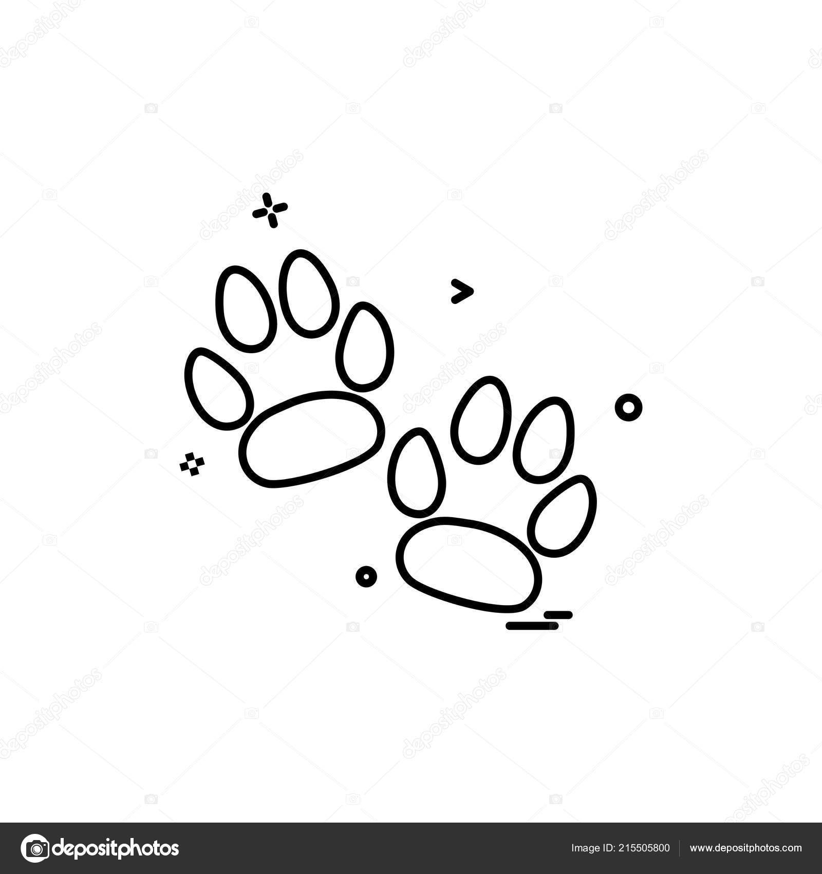 Animal Paws Icon Design Vector Stock Vector by ©ibrandify 215505800