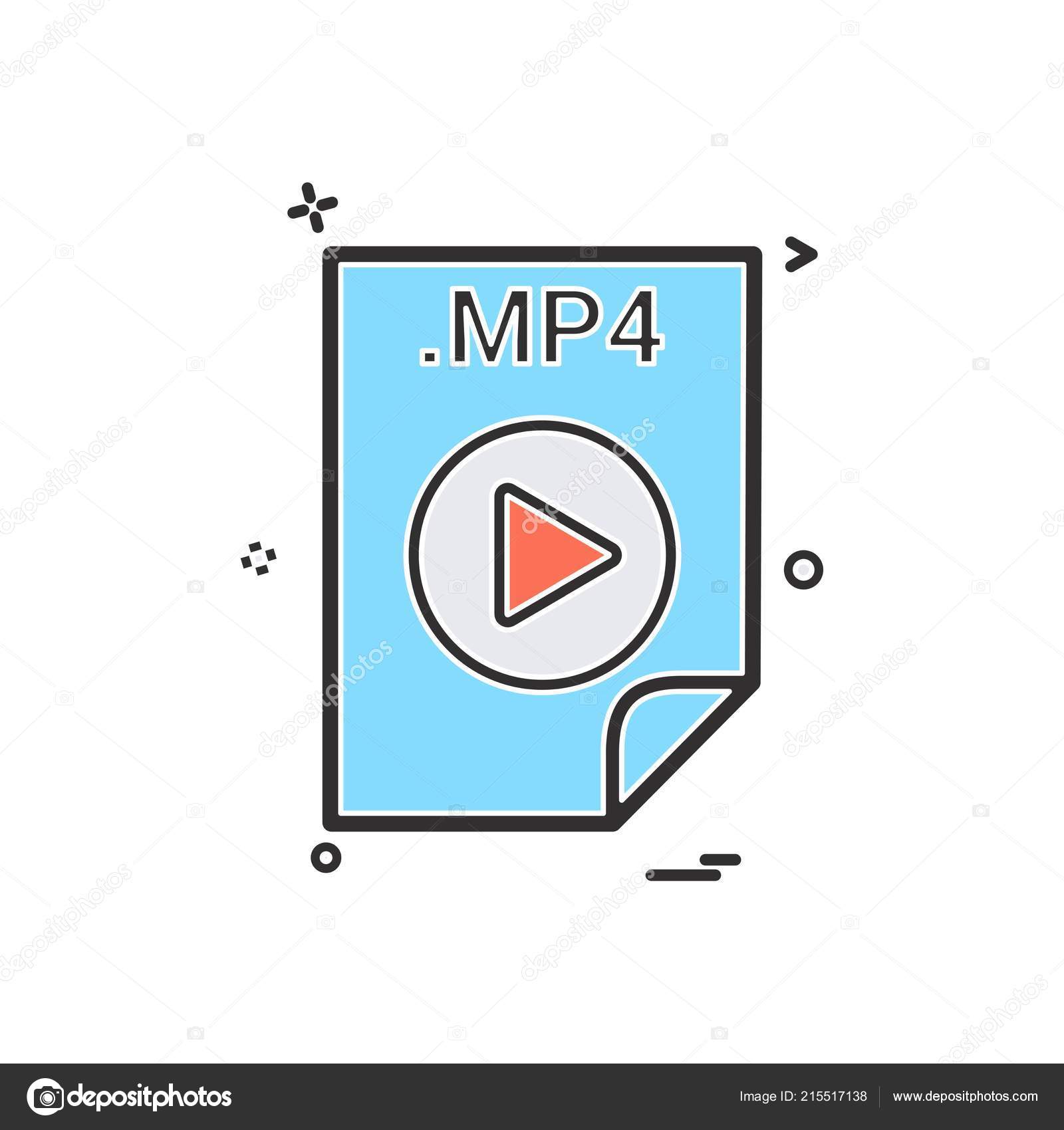 Mp4 Application Download File Files Format Icon Vector Desi Stock ... Mp4 Application Download File Files Format Icon Vector Desi Stock ...